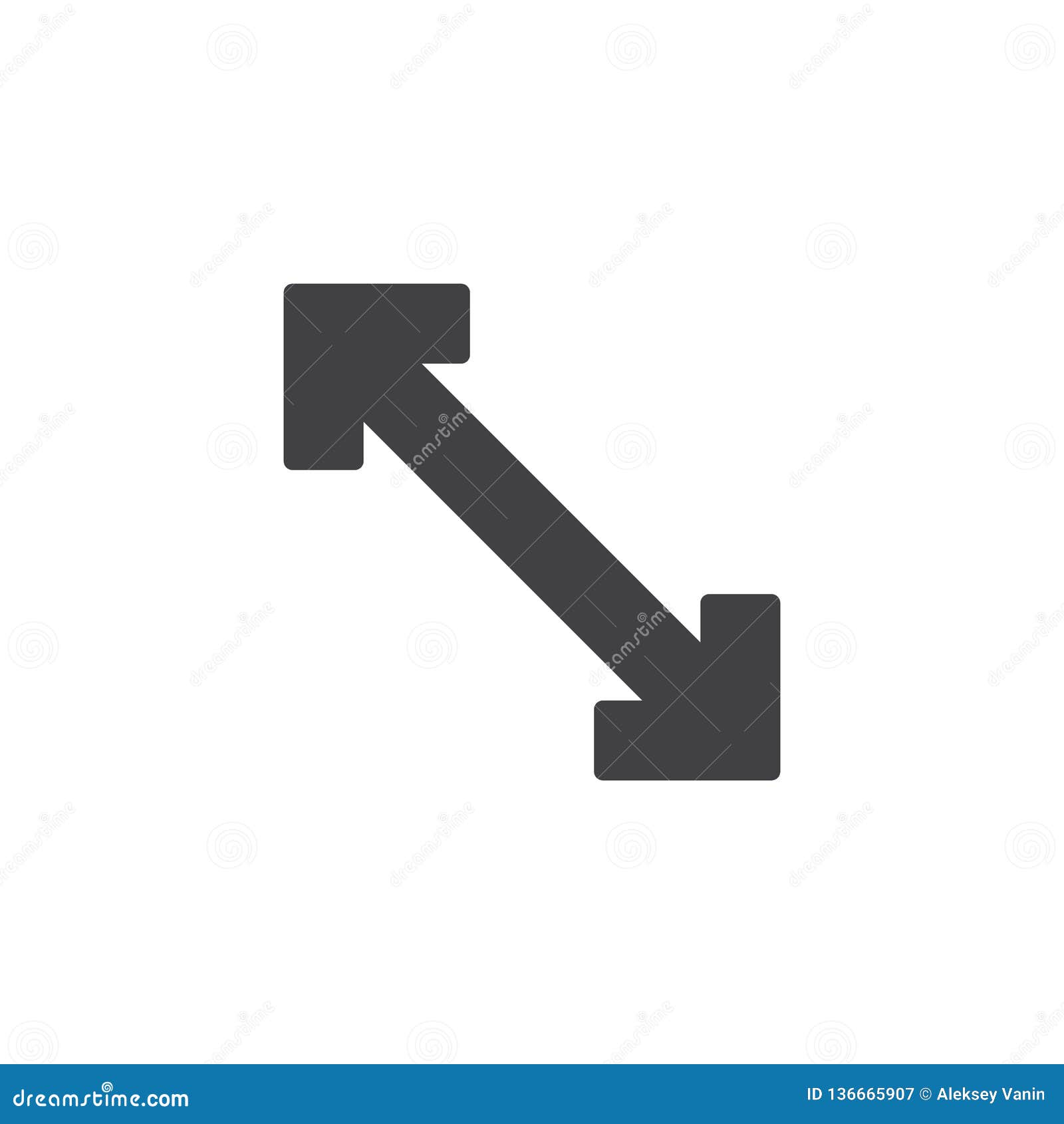 Diagonal arrow vector icon stock vector. Illustration of logo - 136665907