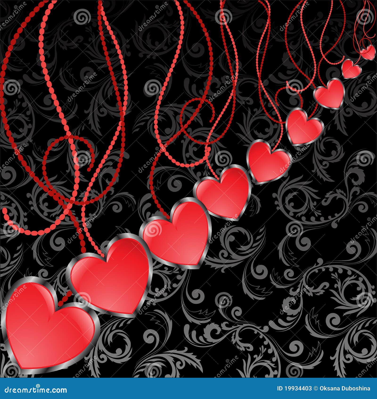 Diagonal Background with Hearts Stock Vector - Illustration of love ...
