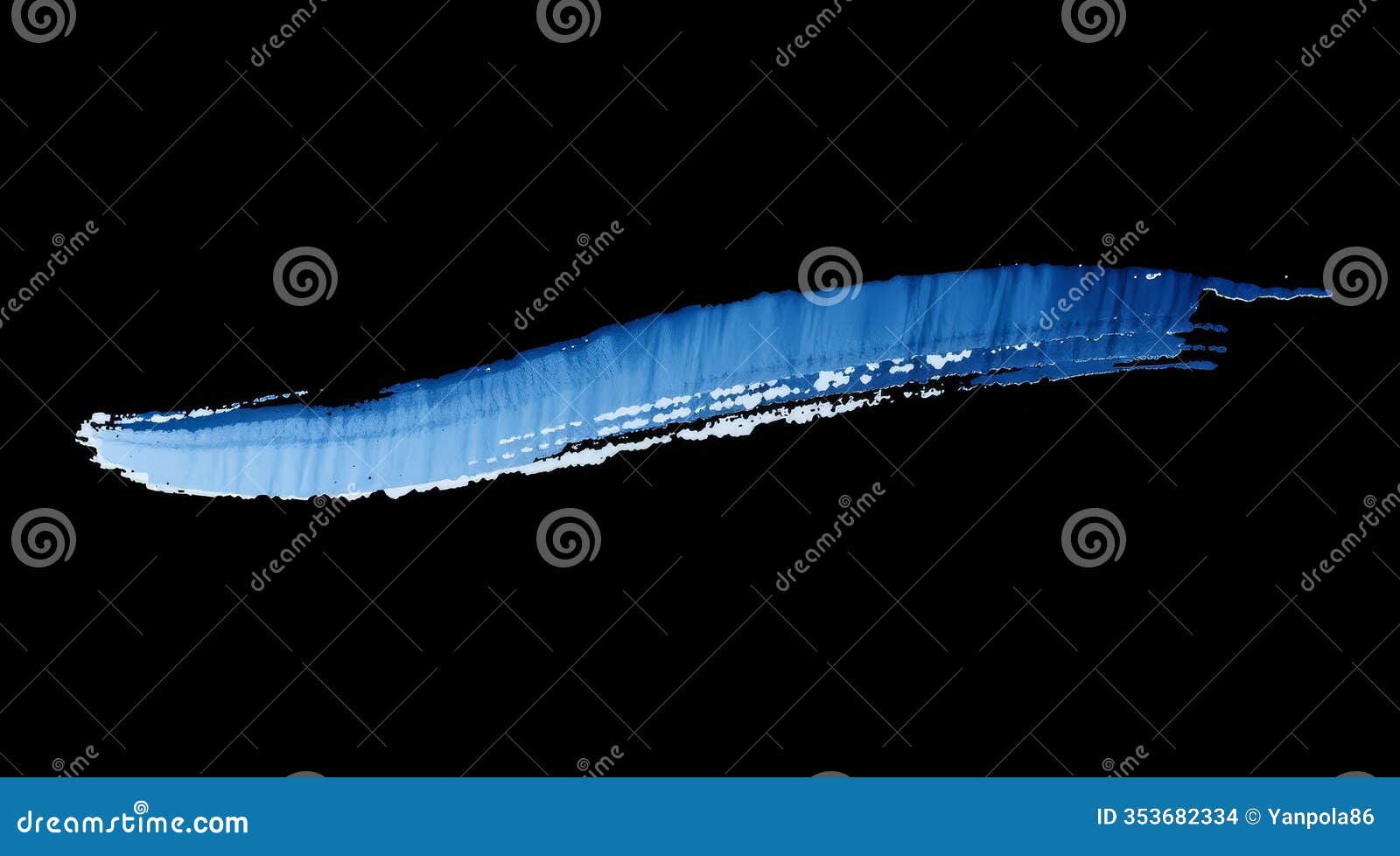 Diagonal Blue Brushstroke on Black Background, Showcasing a Sleek ...
