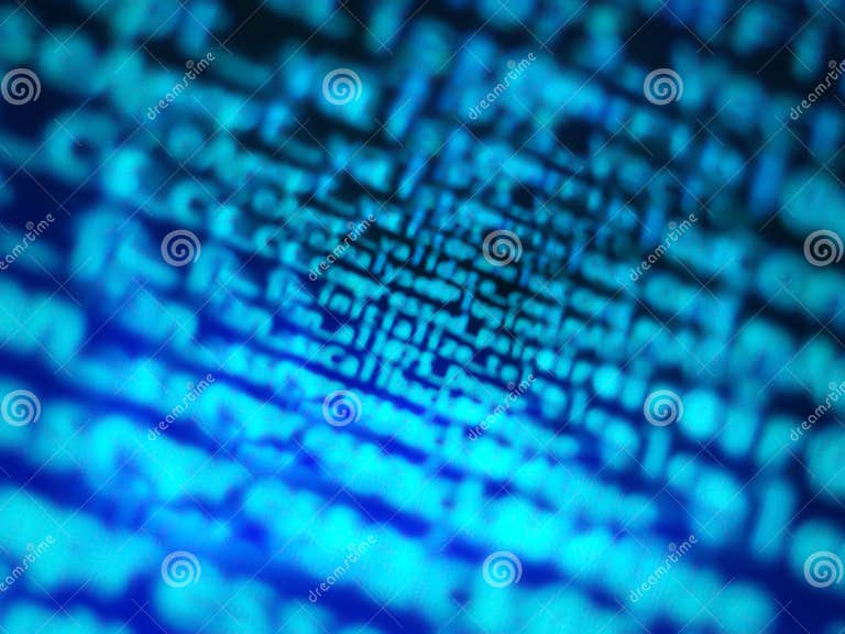 Diagonal Blue Computer Code Bokeh Background Stock Image - Image of ...