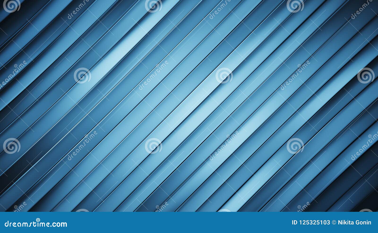 Diagonal Blue Lines Abstract 3D Render Illustration Stock Illustration ...