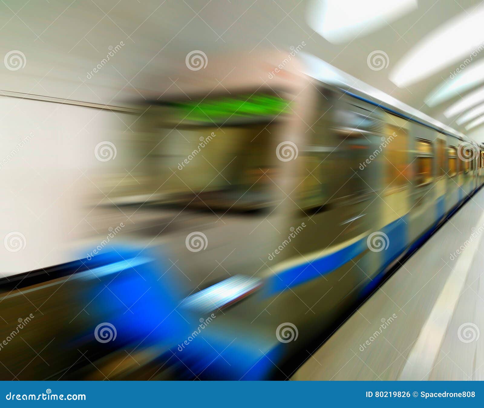 Diagonal Blue Motion Blur Metro Train Background Stock Photo - Image of ...