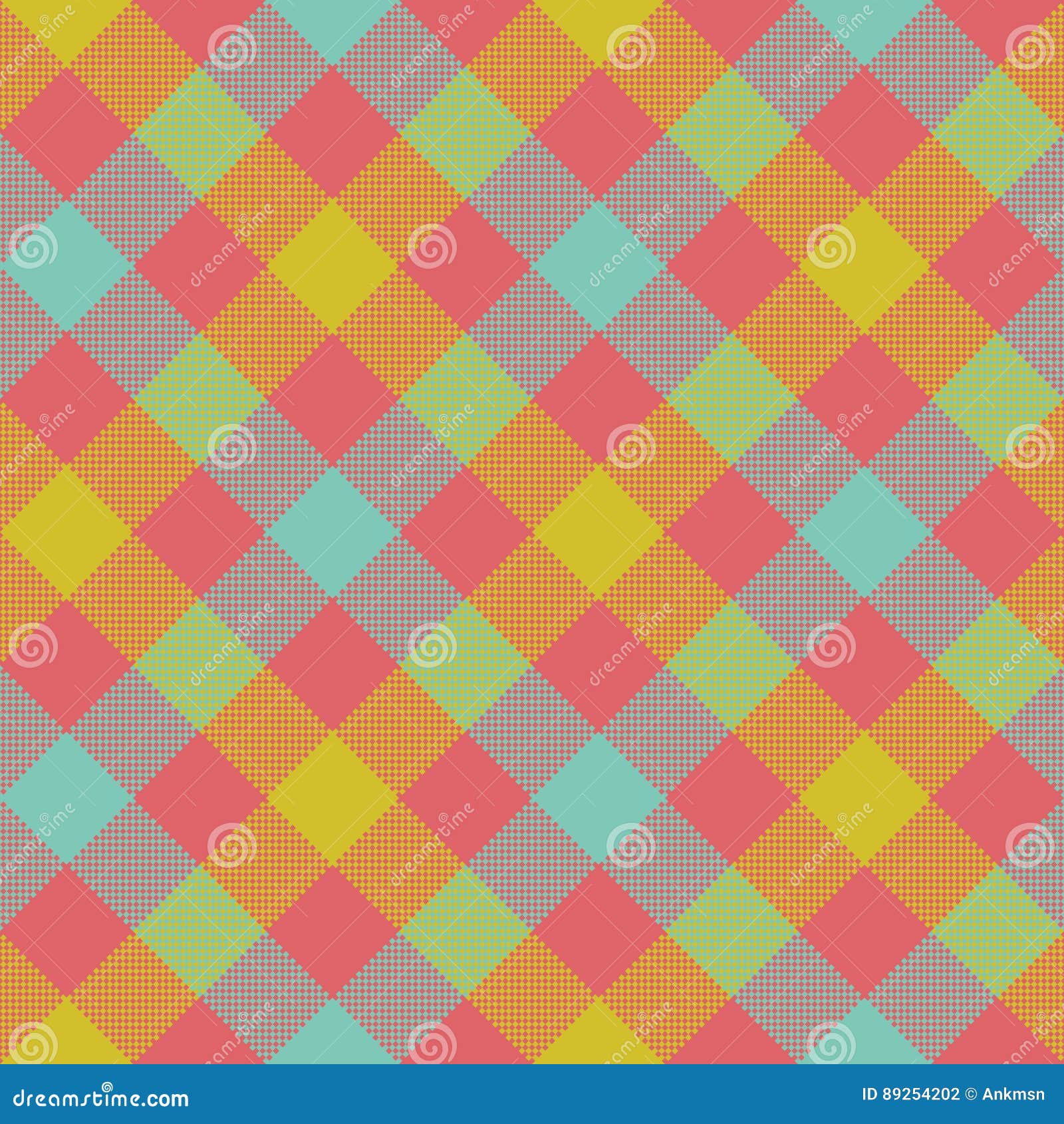 Diagonal Checkered Plaid Seamless Pattern Stock Vector - Illustration ...