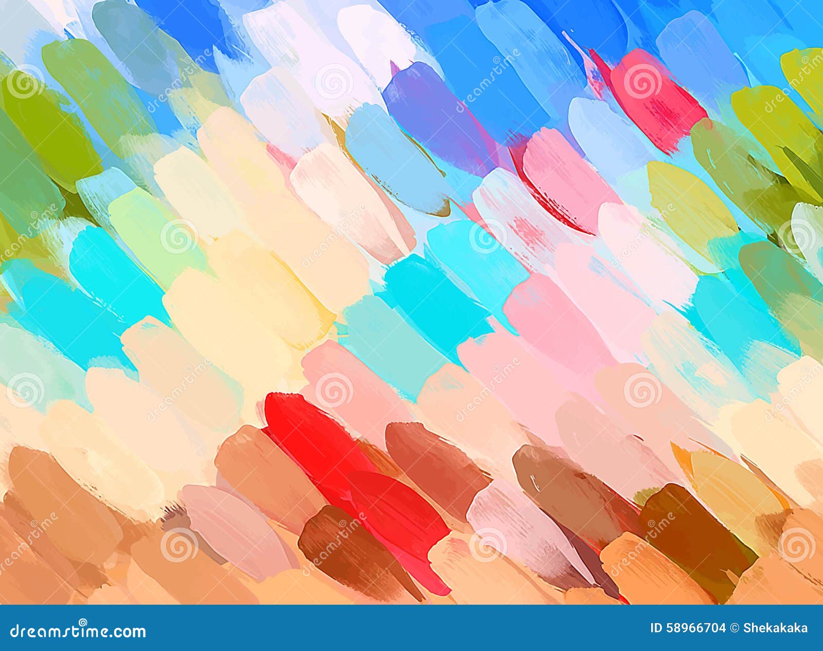 Diagonal Colorful Brush Strokes Background. Vector Version Stock Vector ...