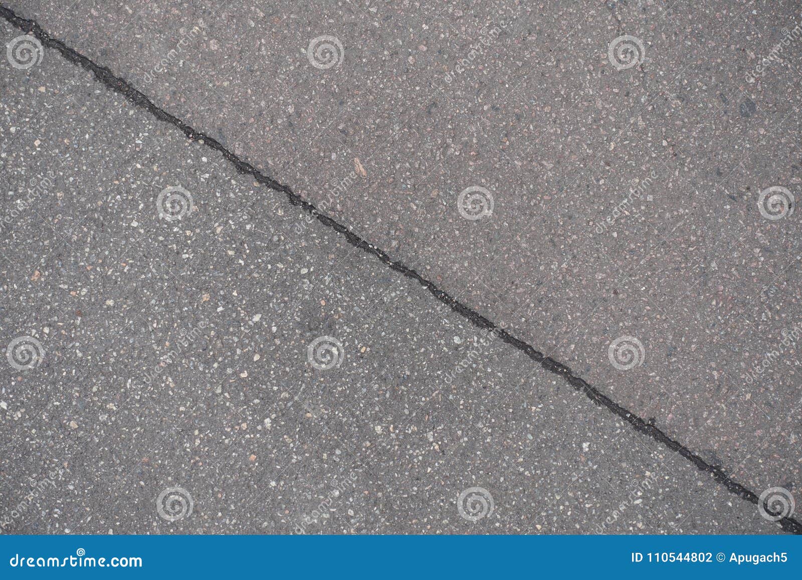 Diagonal Crack on Asphalt Surface Stock Photo - Image of blank, empty ...