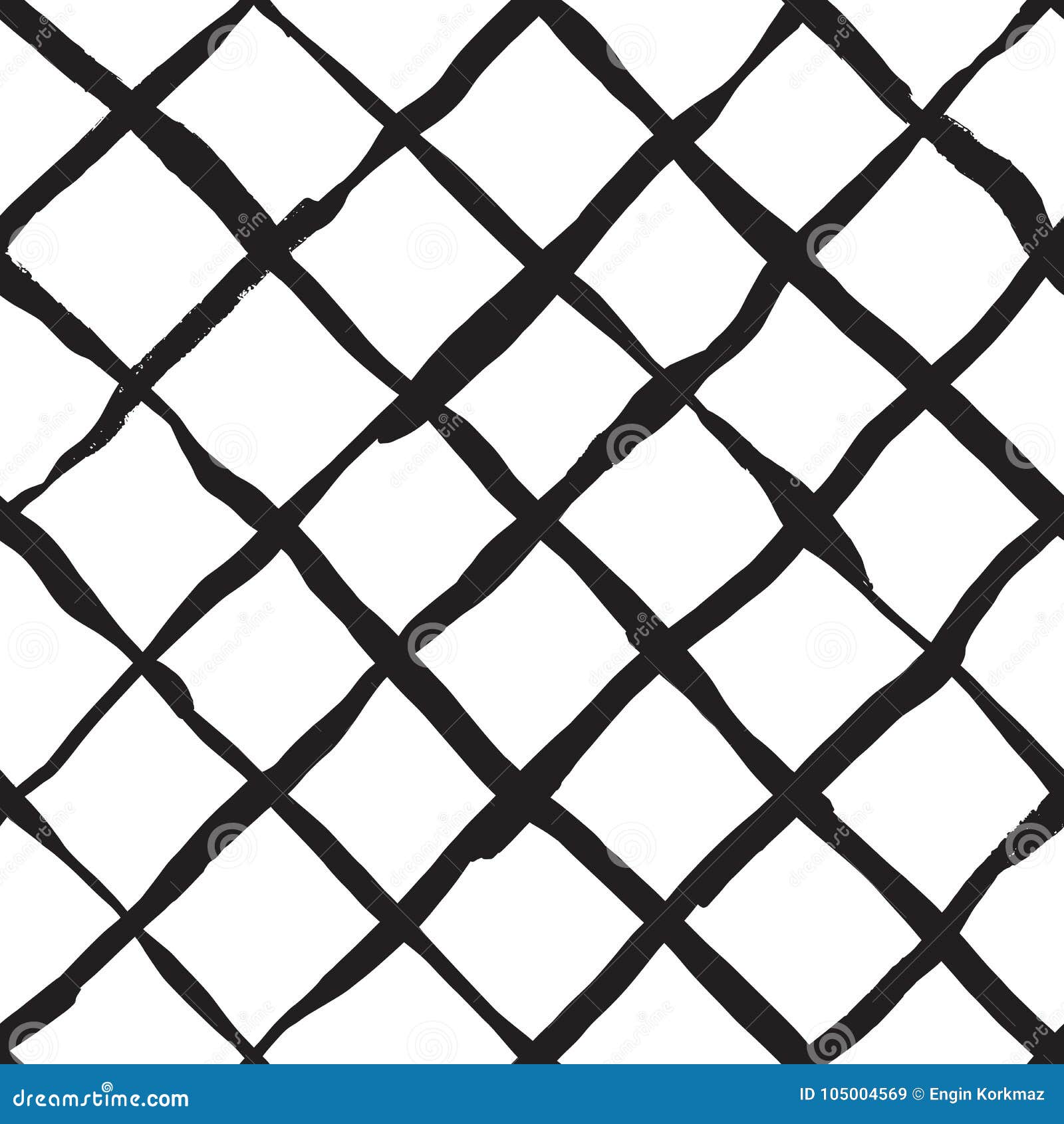 Diagonal Cross Brush Strokes Seamless Pattern Stock Vector ...