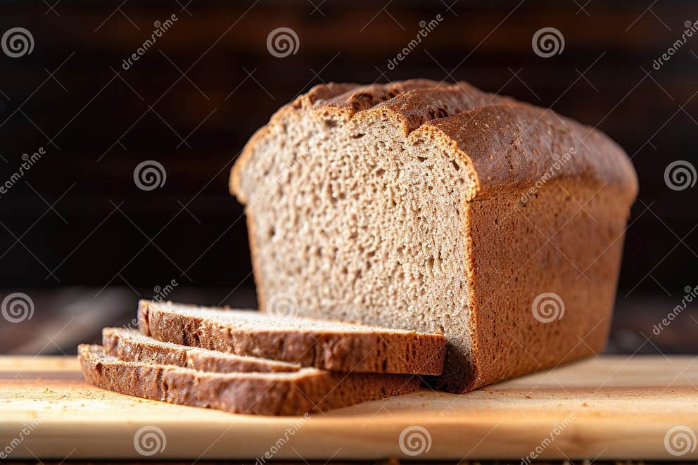 Diagonal Cut of Sprouted Grain Bread Showing Texture Stock Image ...
