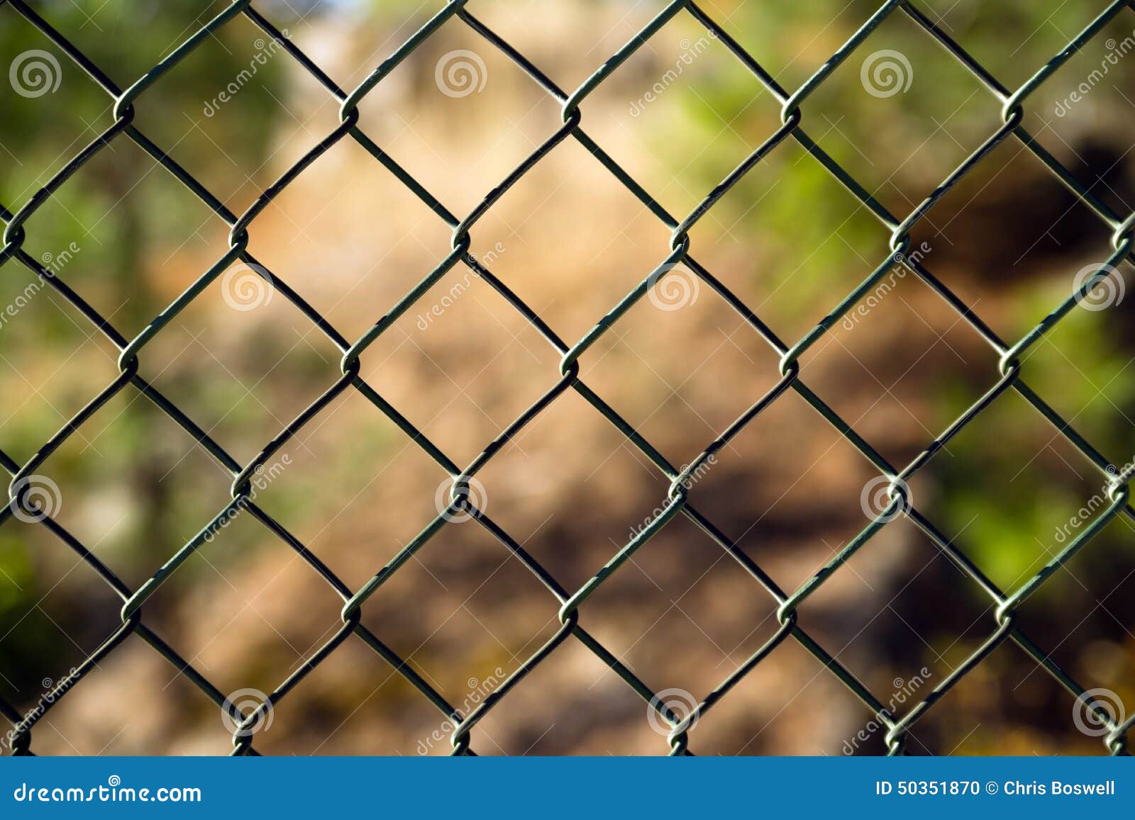 Diagonal Diamond Pattern Chain Link Fence Outside Boundary Stock Photo ...
