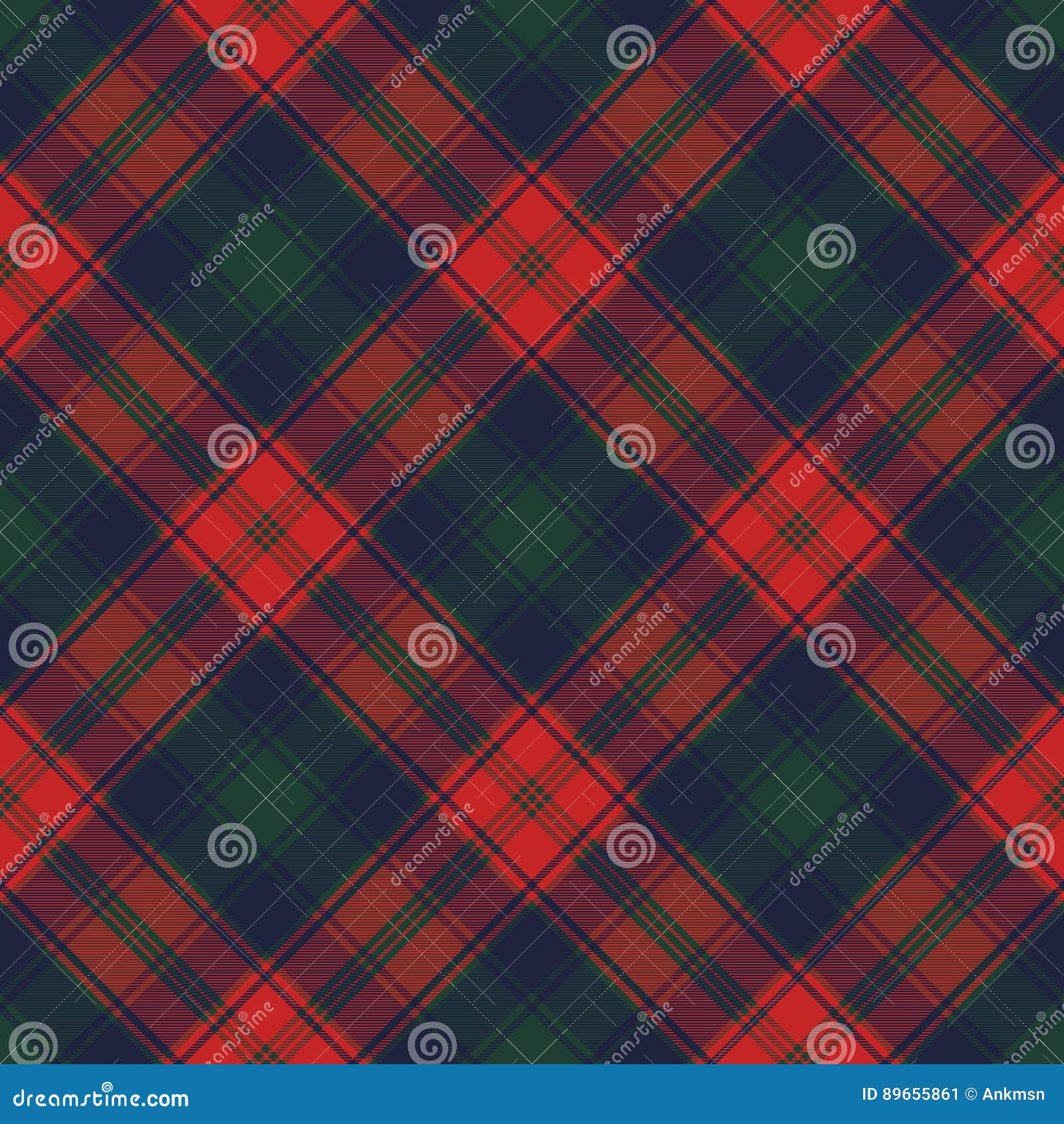 Diagonal Fabric Texture Plaid Seamless Pattern Stock Vector ...