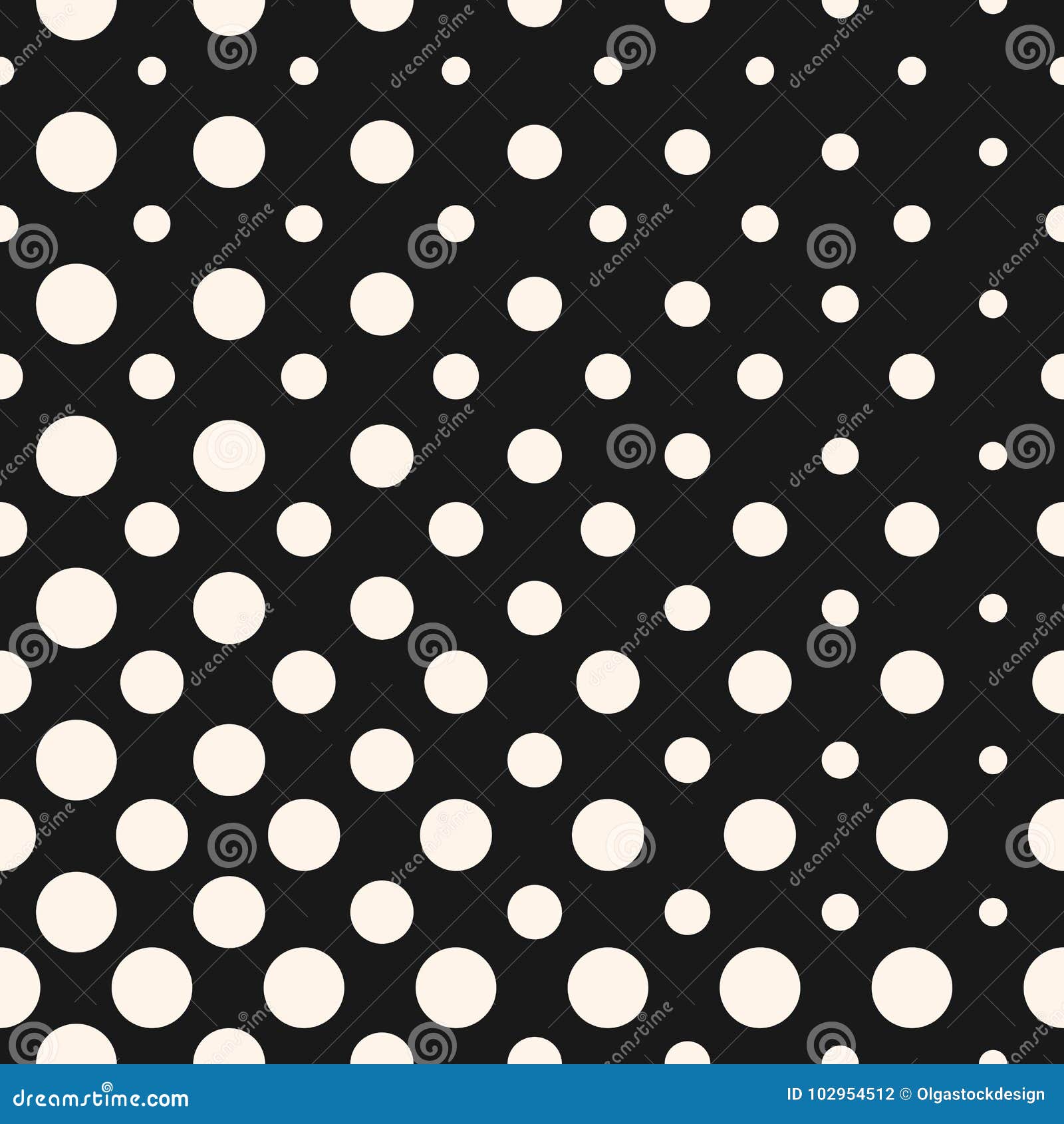 Diagonal Halftone Dots Vector Seamless Pattern. Circles Texture Stock ...