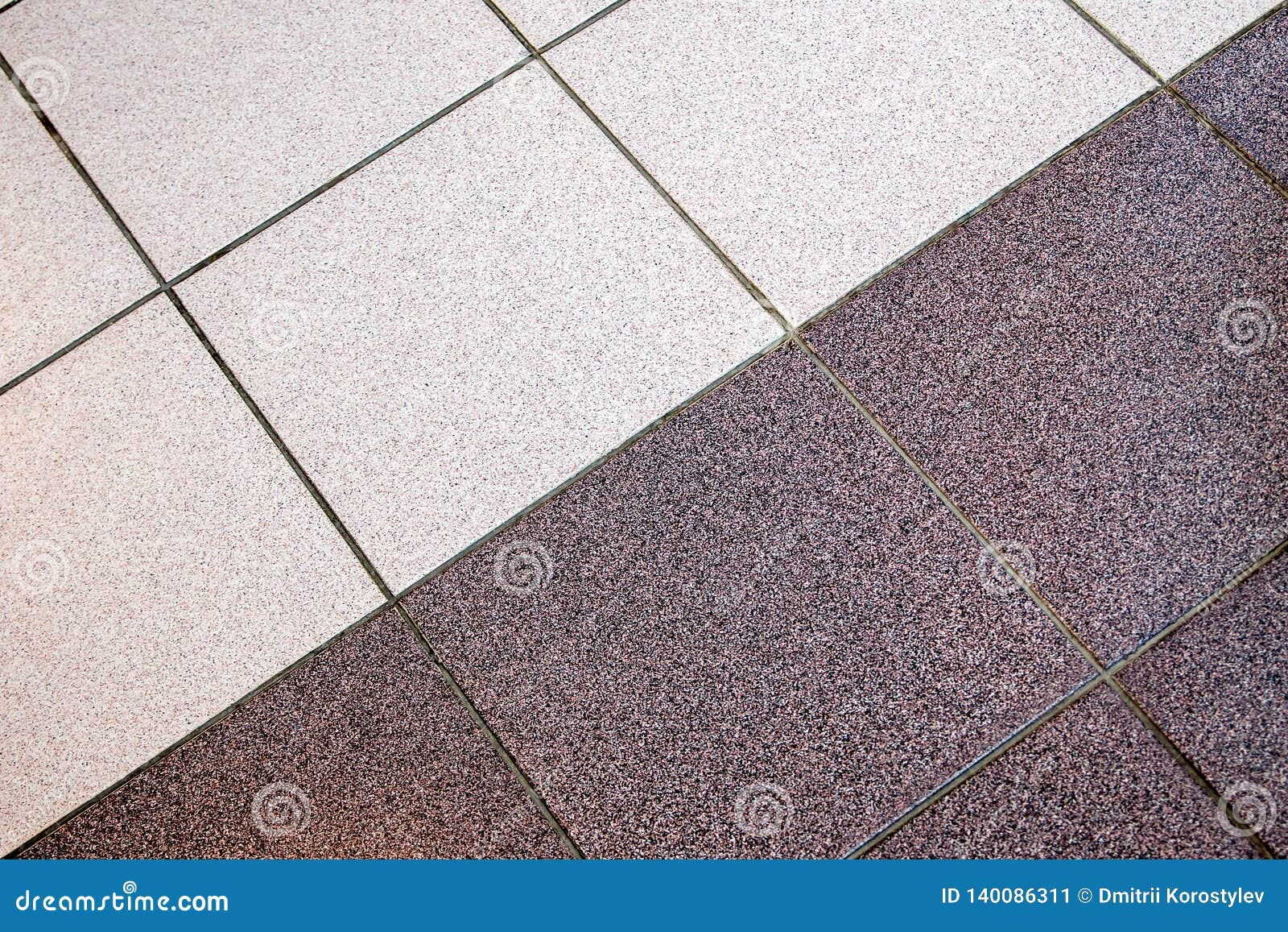 Diagonal Joint of Two Colors of Tile Stock Image - Image of material ...
