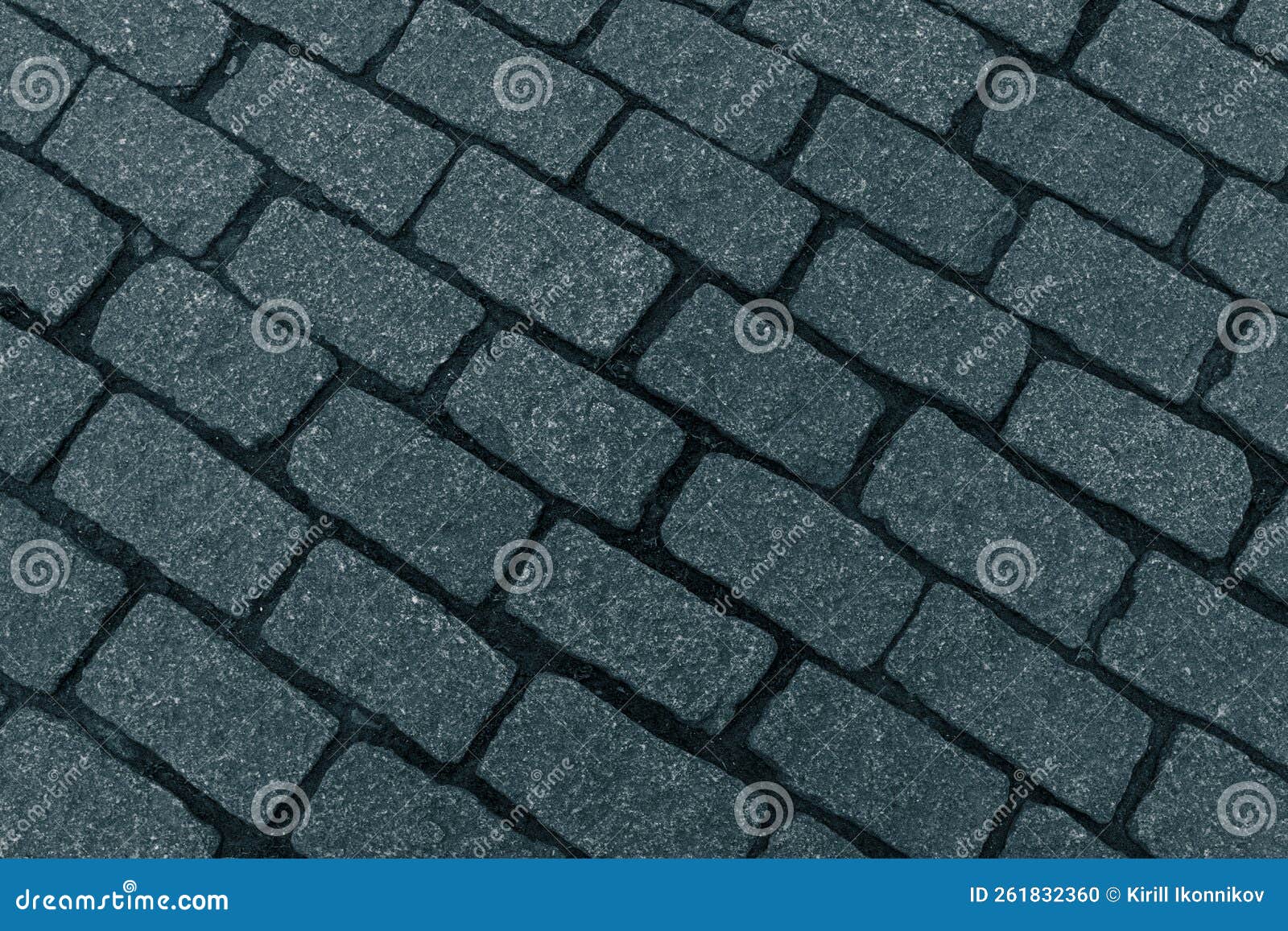 Diagonal Layout of Cobbled Pavement. Oblong Pavement Stone Stock Photo ...