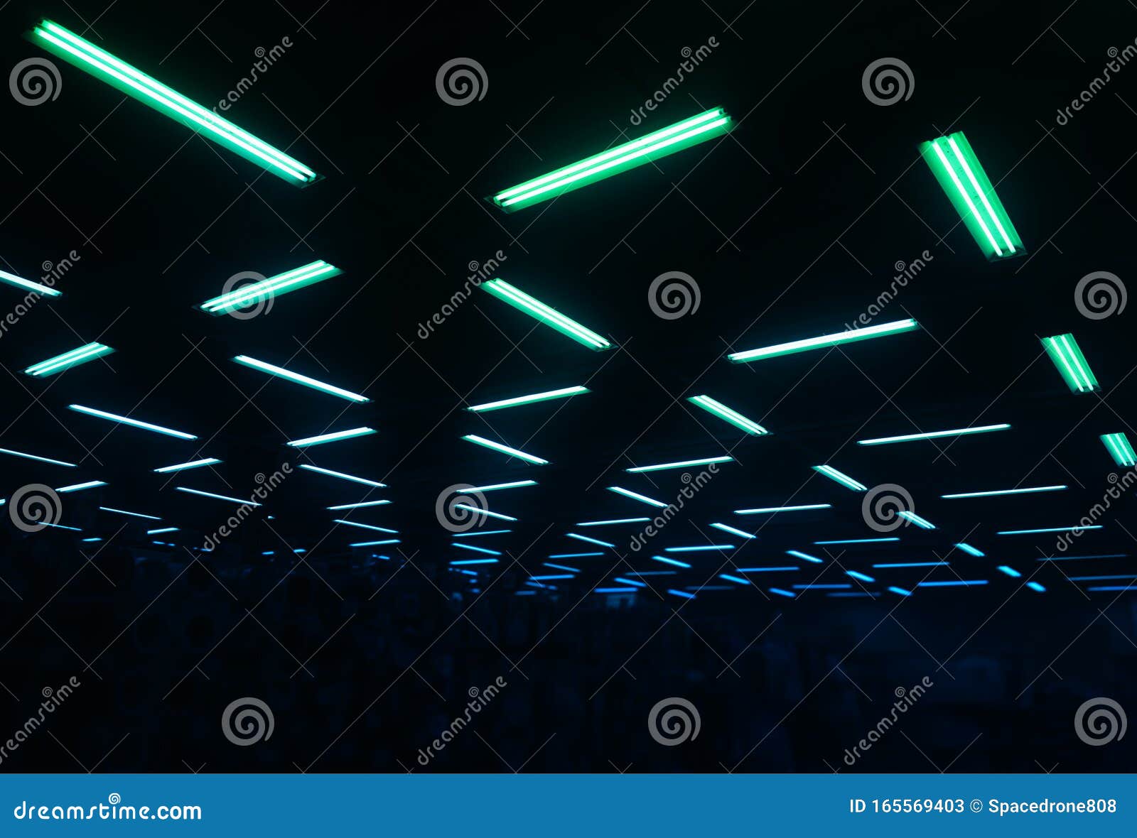 Diagonal Led Lamps Car Parking Illumination Background Stock Image ...