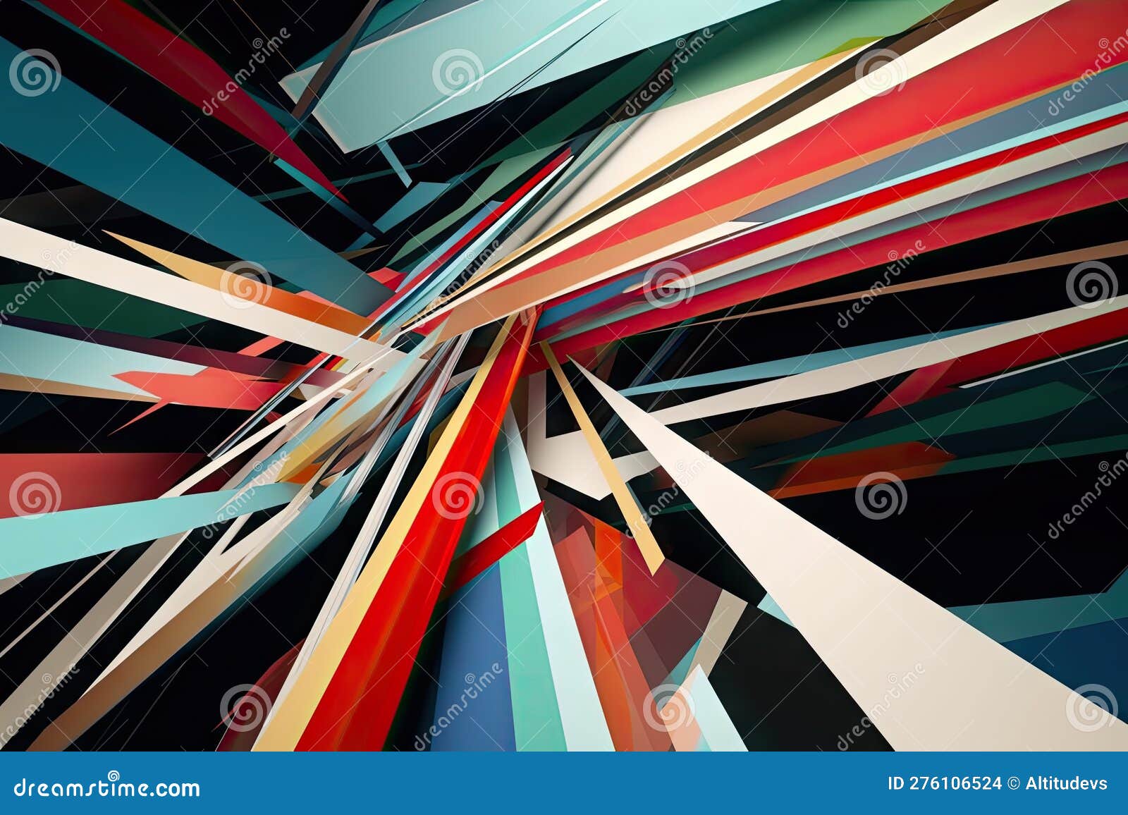 Diagonal Line, Slicing through Abstract Geometric Art in Motion Stock ...