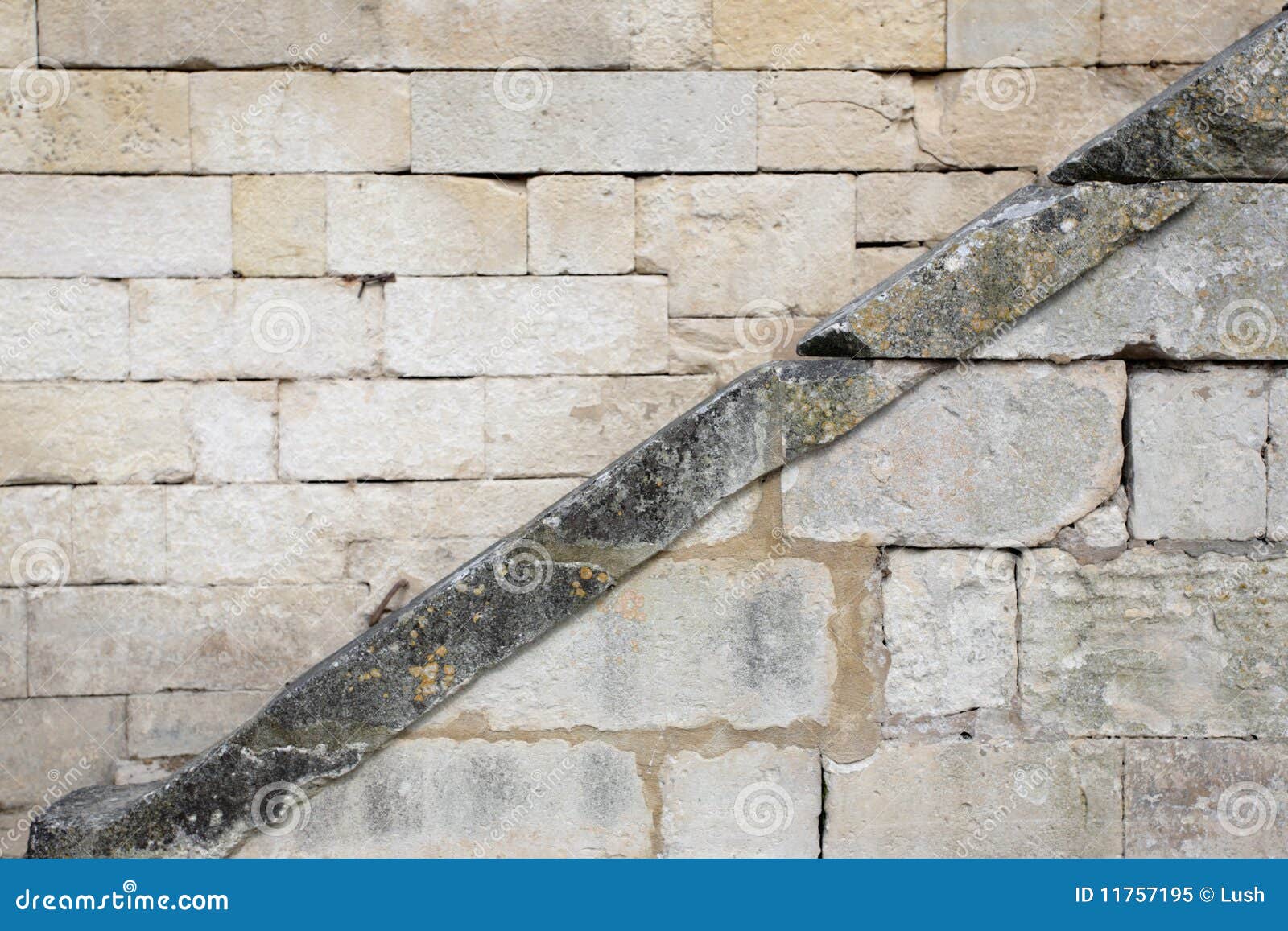 Diagonal Line on a Stone Wall Stock Image - Image of bumpy ...