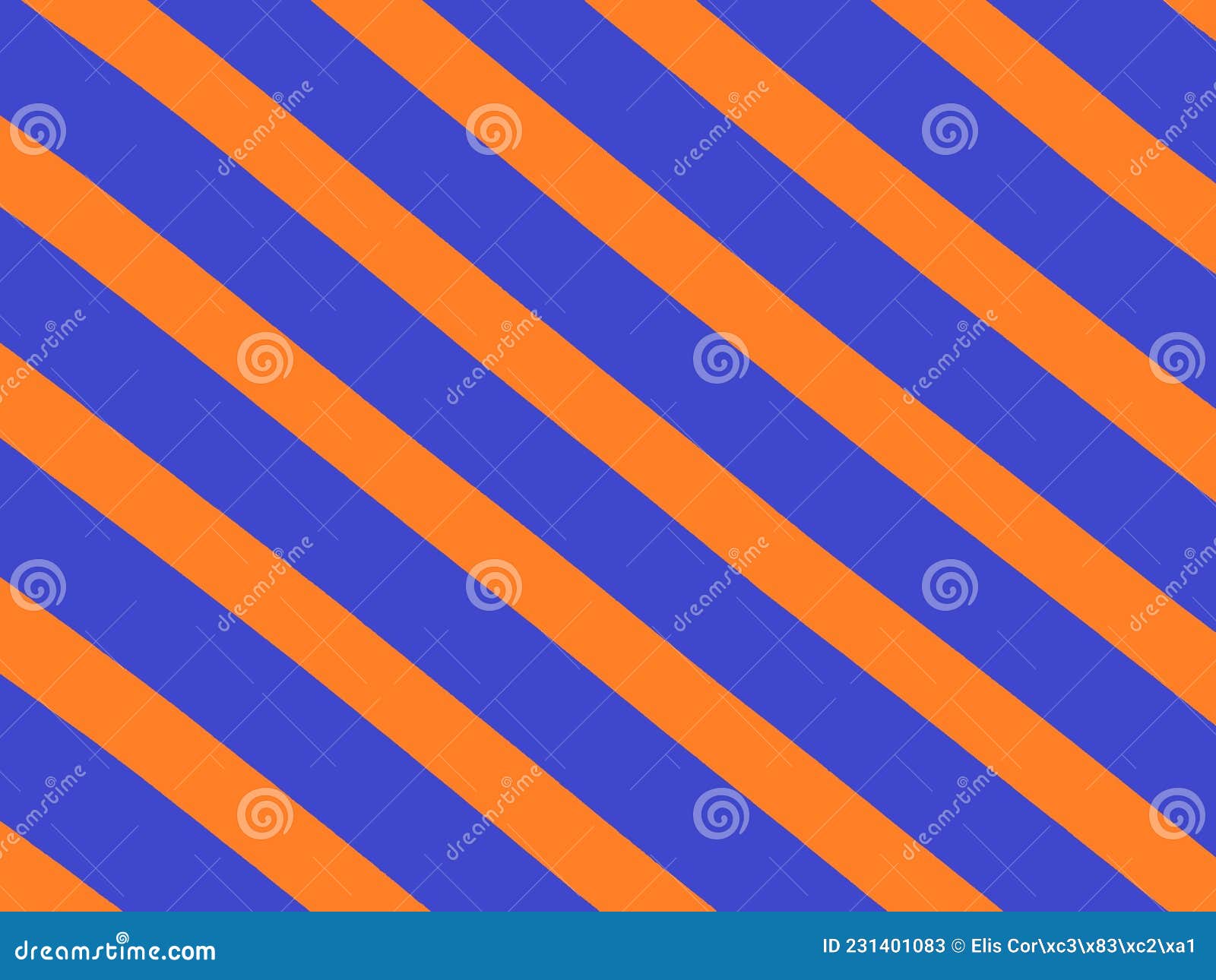 Diagonal Orange Stripes on a Blue Background. Stock Illustration ...