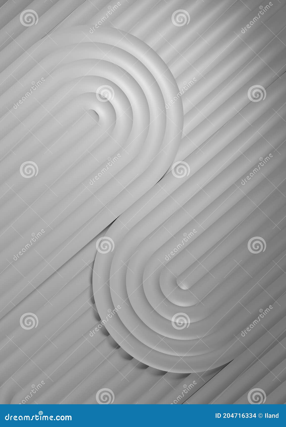 Diagonal Lines, Stripes with Convex Rounded Distortion. 3d Rendering ...