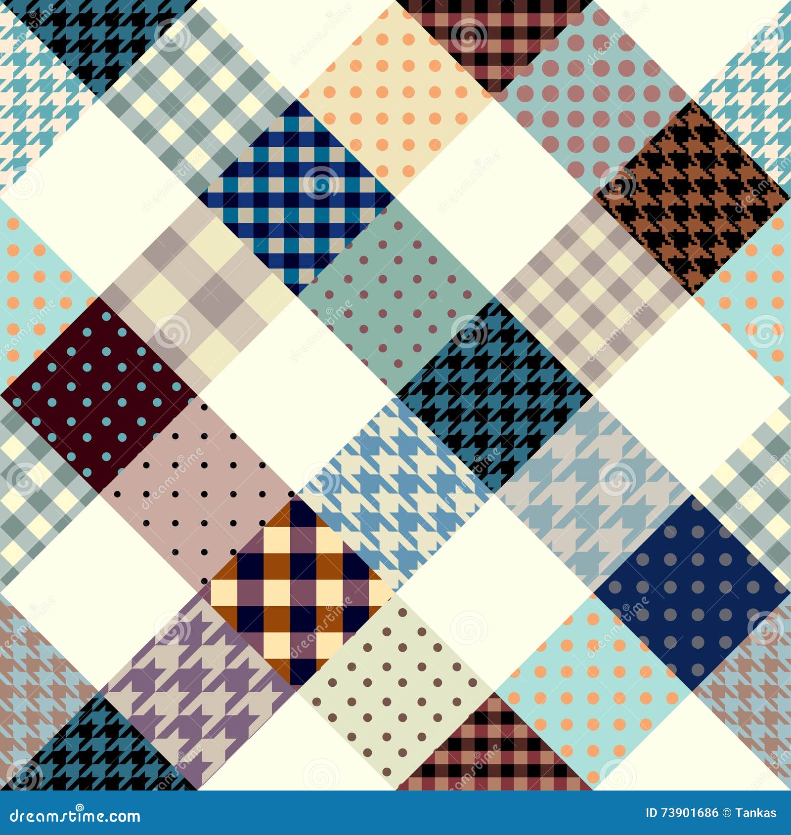 Diagonal Little Pattern Seamless Vector Illustration Stock Vector ...