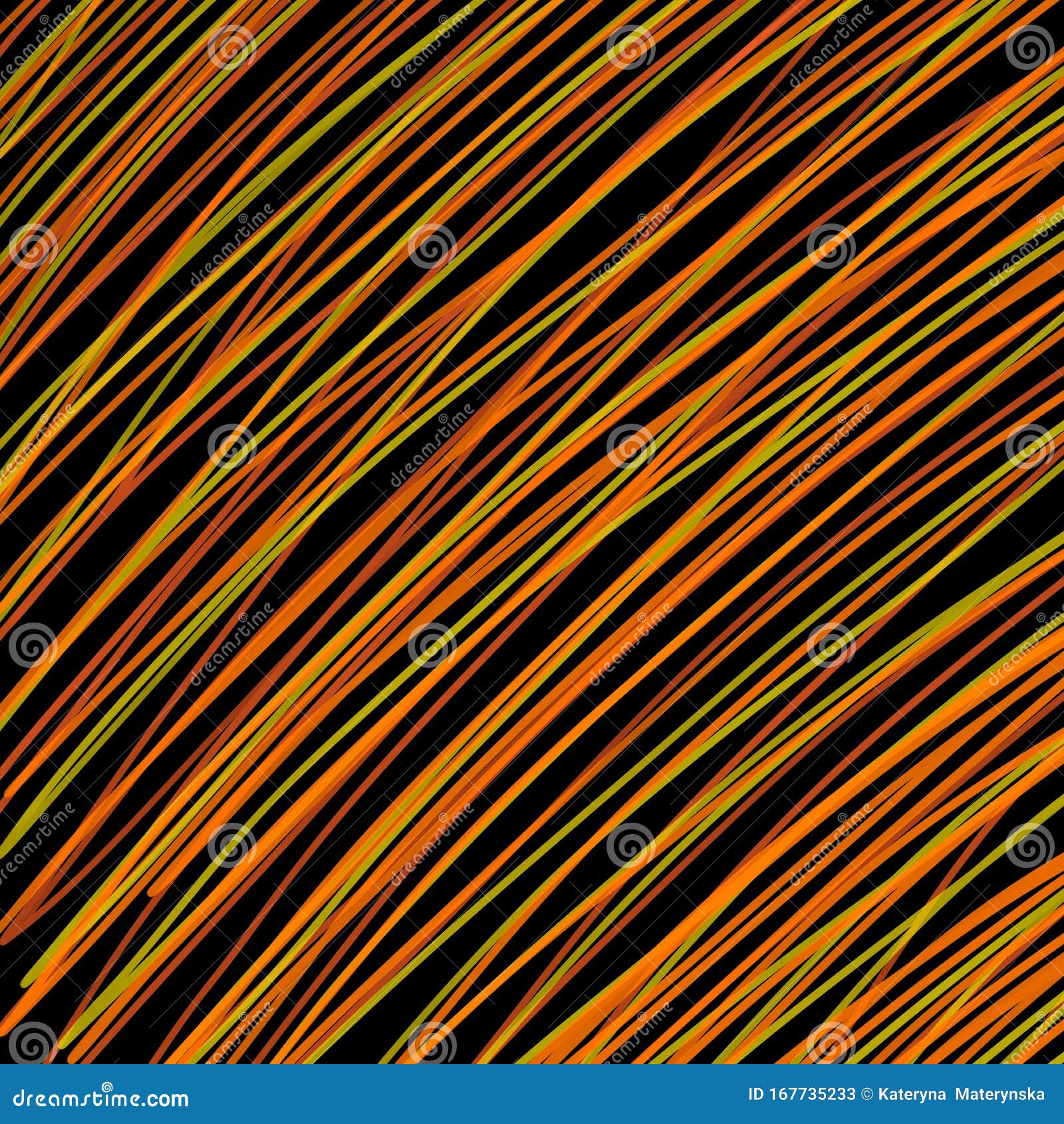 Imitation of Marker Strokes . Diagonal Marker Lines of Orange and ...