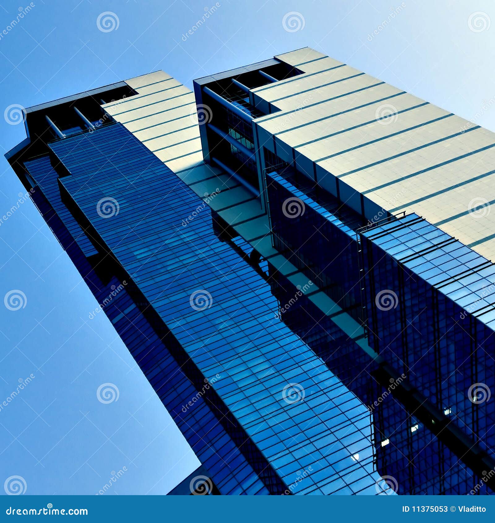 Diagonal Modern Business Skyscraper Stock Image - Image of office ...