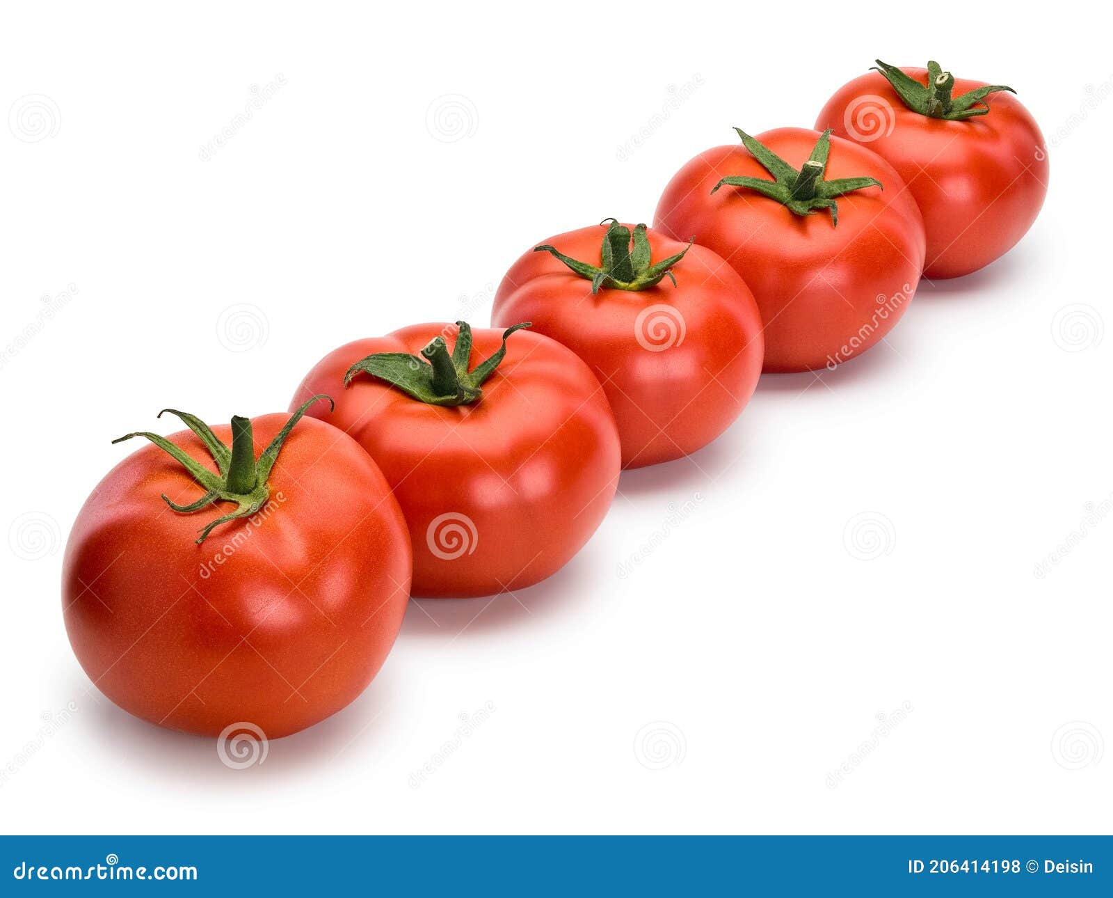 Diagonal Number and Five Ripe Tomato Stock Photo - Image of ...