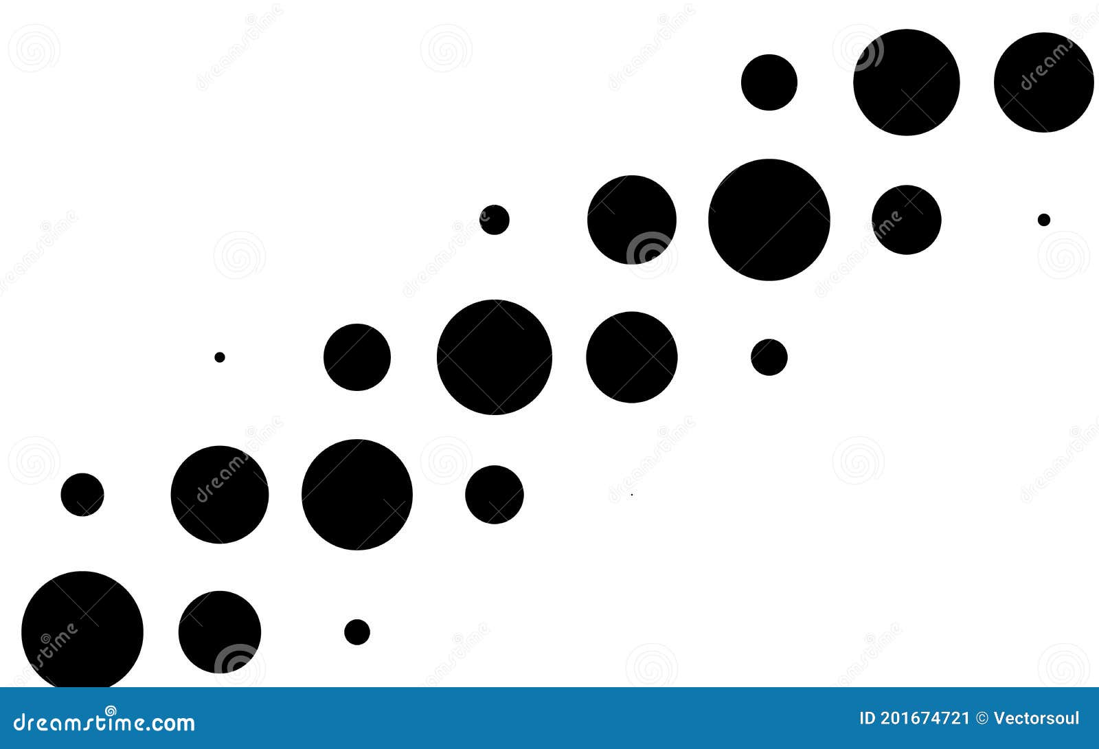 Diagonal, Oblique Circles, Dots Halftone Vector Illustration. Halftone ...