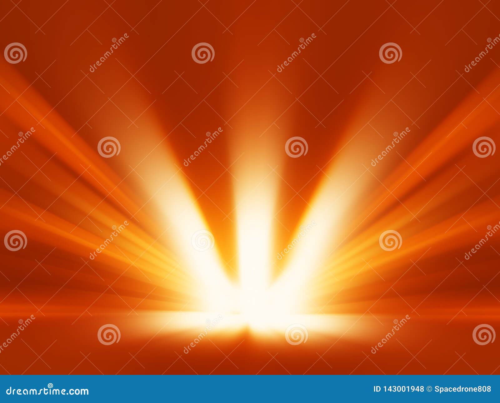Diagonal Orange Blast of Sunlight Rays Background Stock Illustration ...