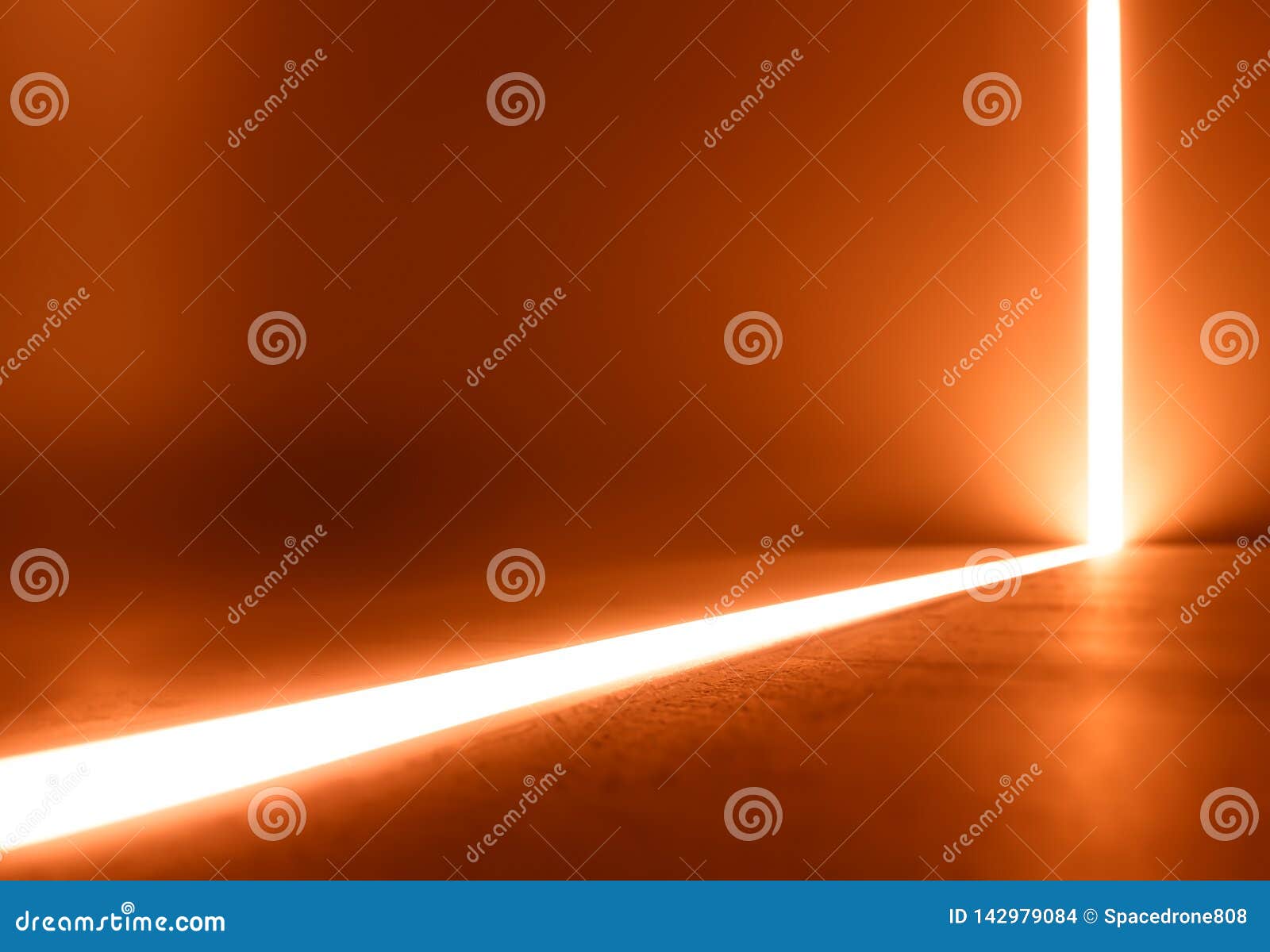 Diagonal Orange Neon Line Object Background Stock Photo - Image of ...