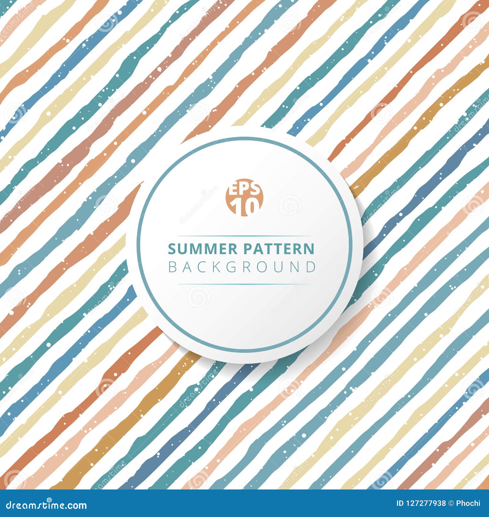 Diagonal Parallel Doodle Style Blue Stripes Seamless Pattern Vector ...