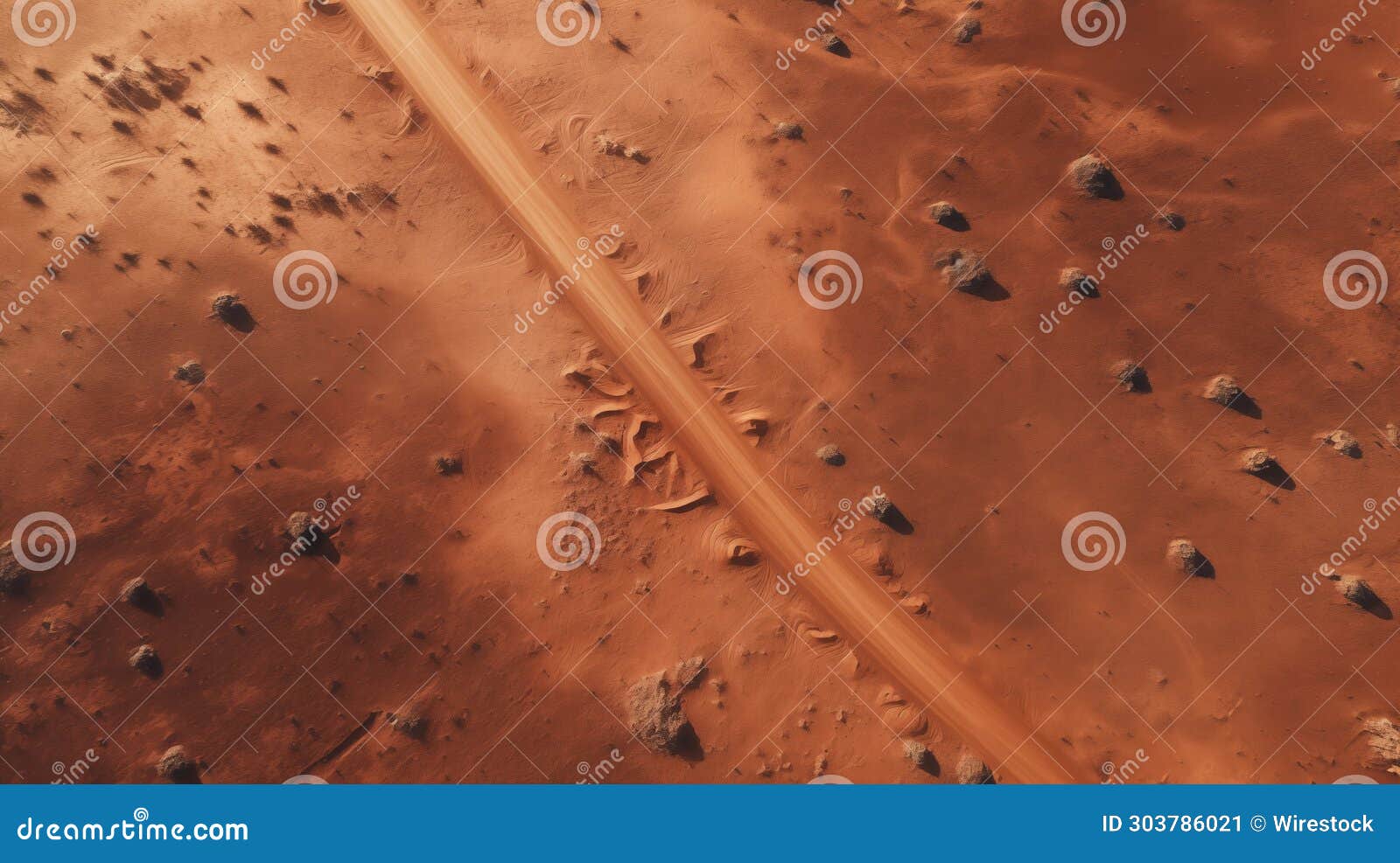 A Diagonal Path through the Arid Desert. Stock Image - Image of ...