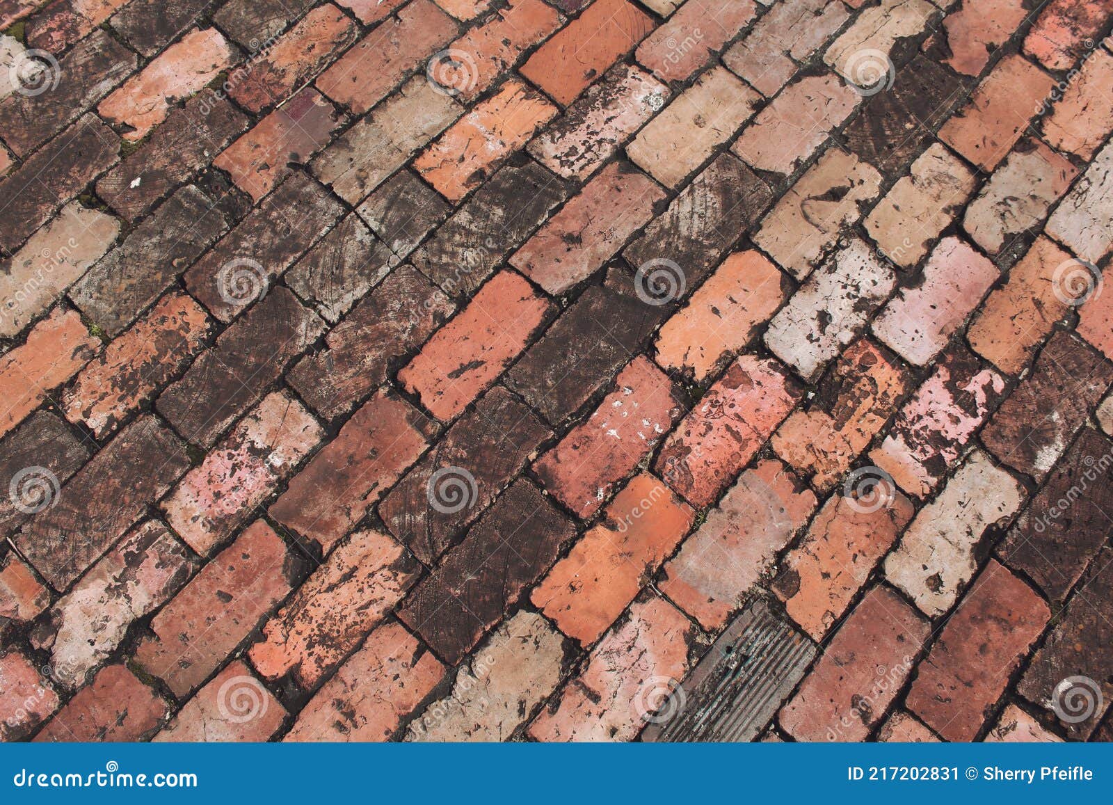 Diagonal Pattern of Brick #1 Stock Image - Image of pavement, material ...