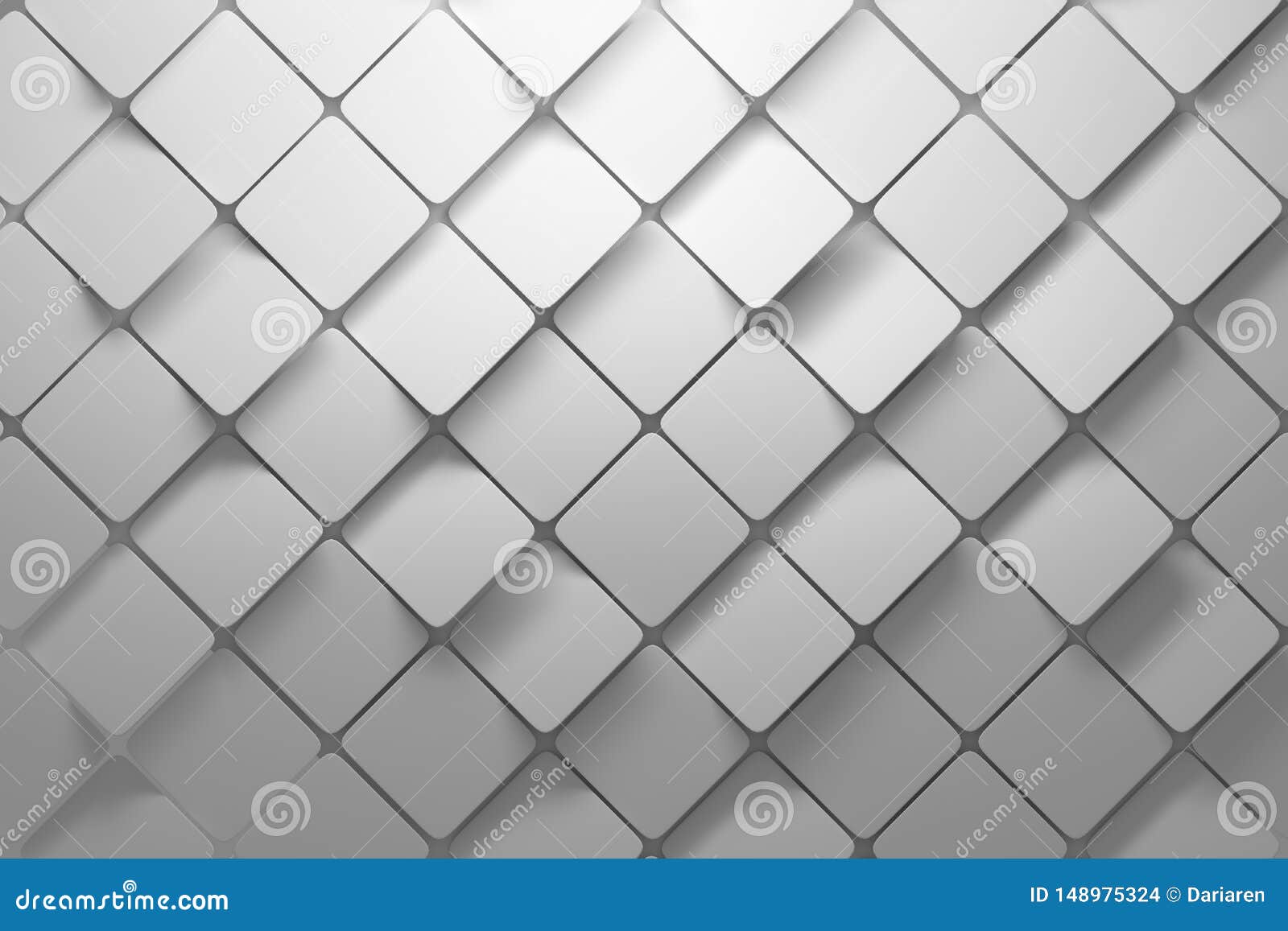 Diagonal Pattern Made of White Squares with Rounded Edges Stock ...