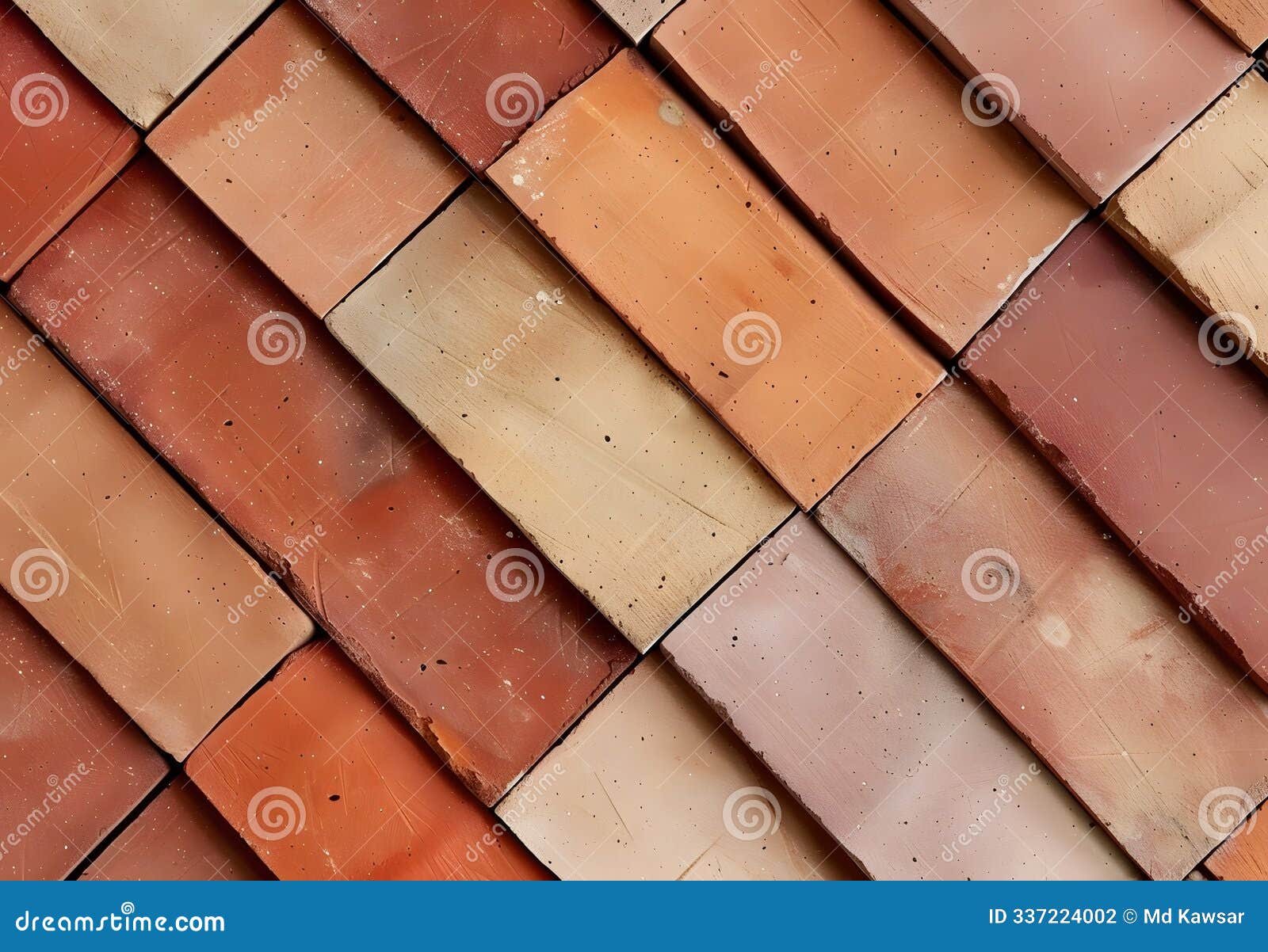 Diagonal Pattern Terracotta Tiles Texture Stock Illustration ...