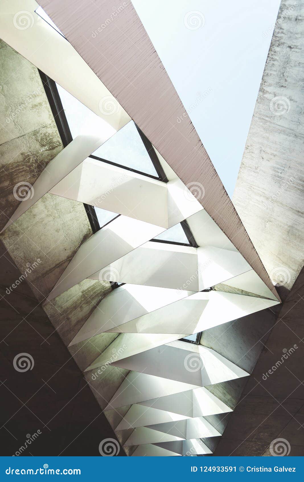 Diagonal Perspective Architecture Stock Image - Image of urban, steel ...
