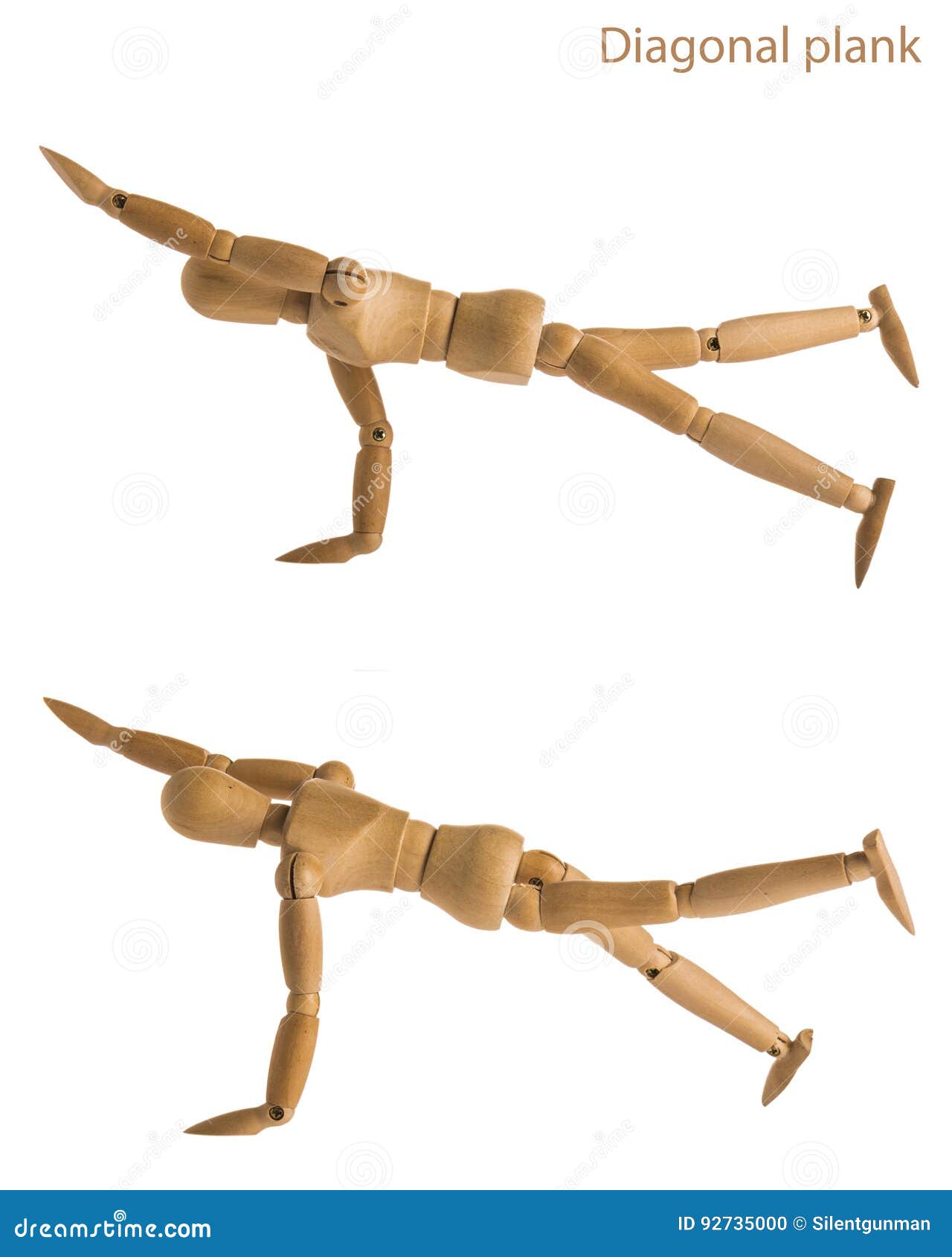 Diagonal plank pose stock photo. Image of demo, gesture - 92735000