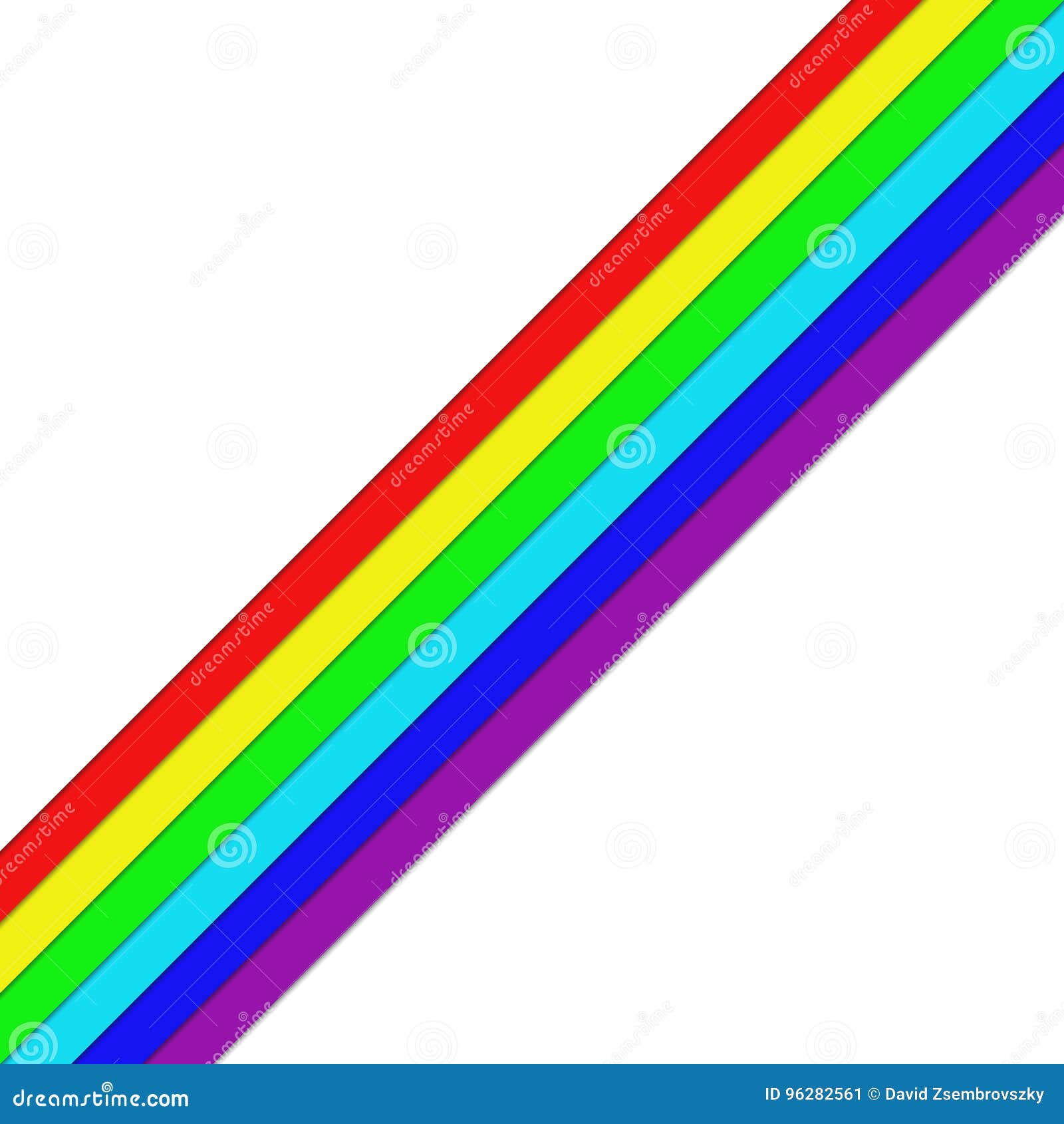 Diagonal Rainbow Colored Stripes - Vector Graphic Element Stock Vector ...