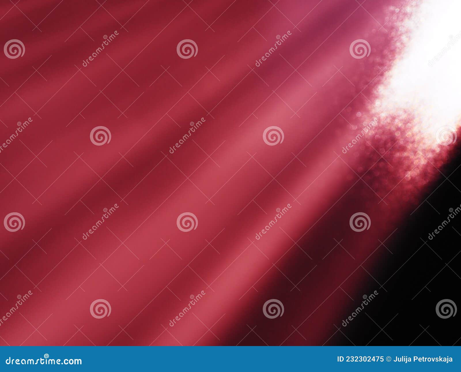 Diagonal Rays of Light on a Red Pink or Burgundy Background. Blurred ...
