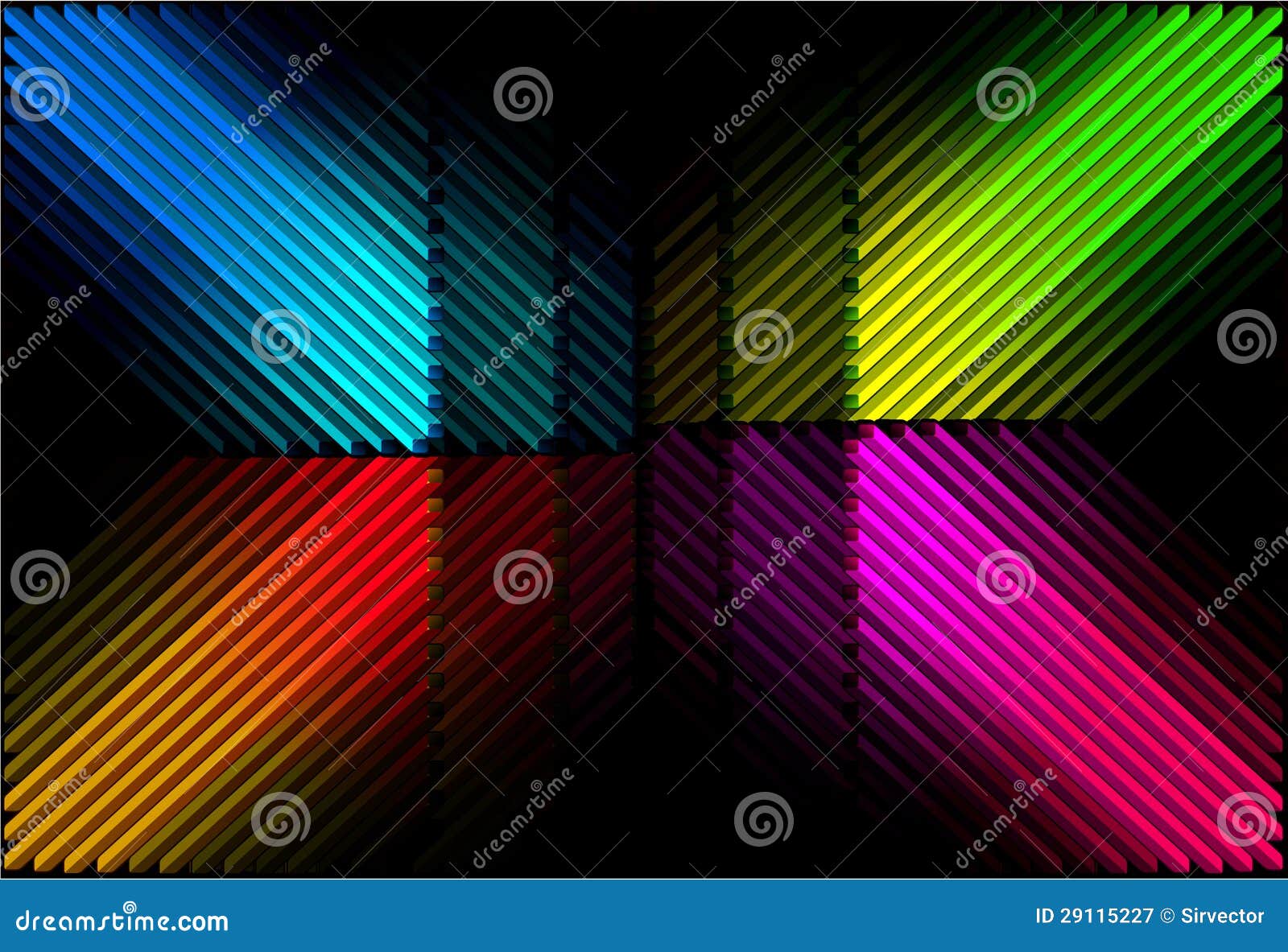 Diagonal retro color bars stock illustration. Illustration of mosaic ...