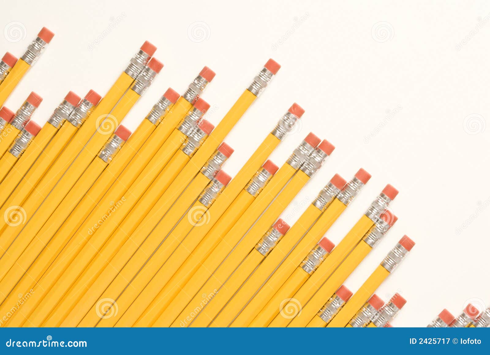 Diagonal row of pencils. stock image. Image of study, number - 2425717