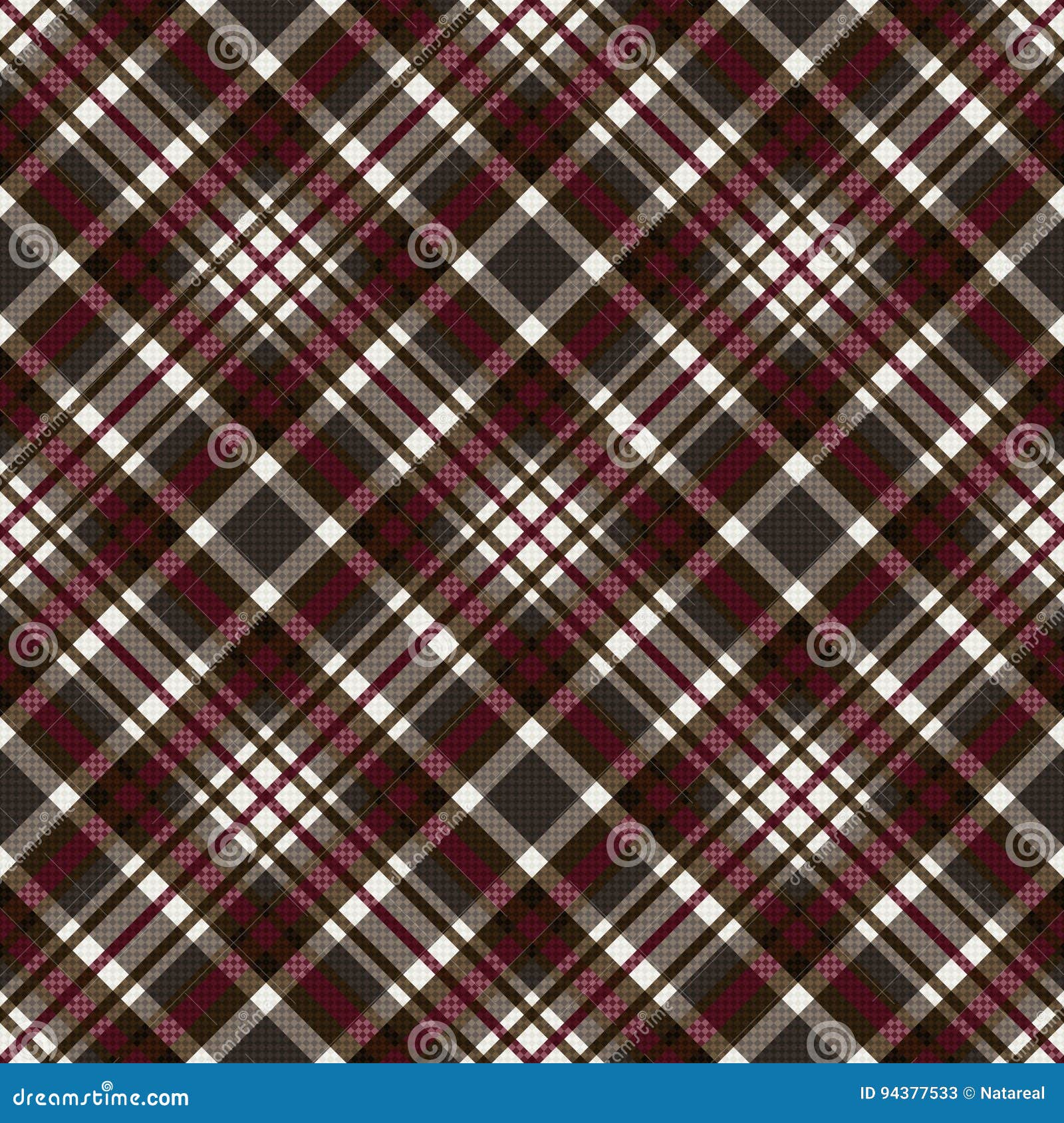 Diagonal Seamless Checkered Pattern in Grey, Brown and Red Stock Vector ...