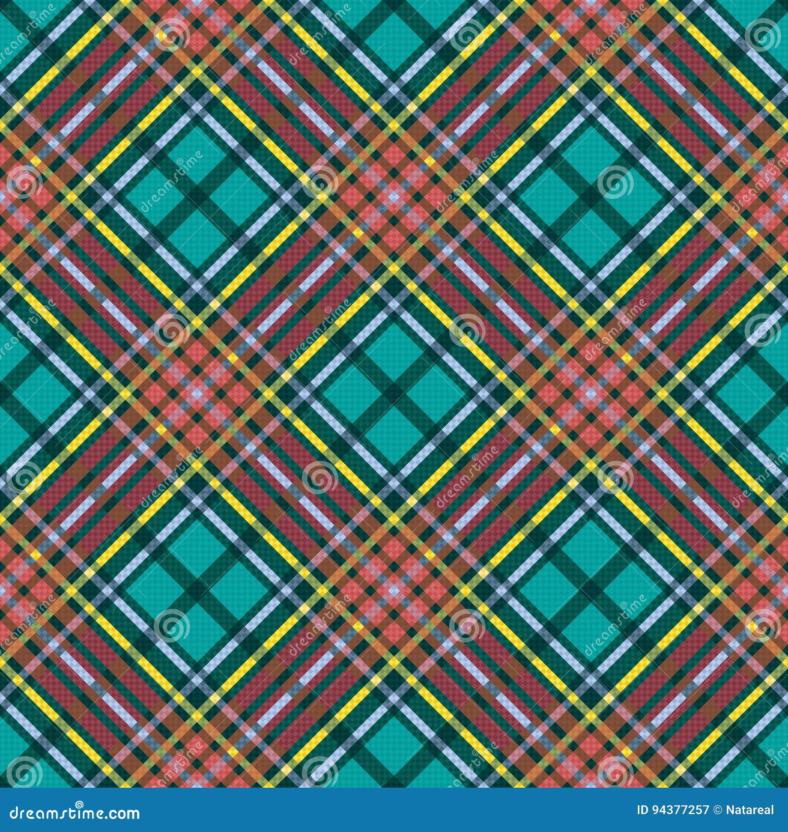 Diagonal Seamless Checkered Pattern Stock Vector - Illustration of ...