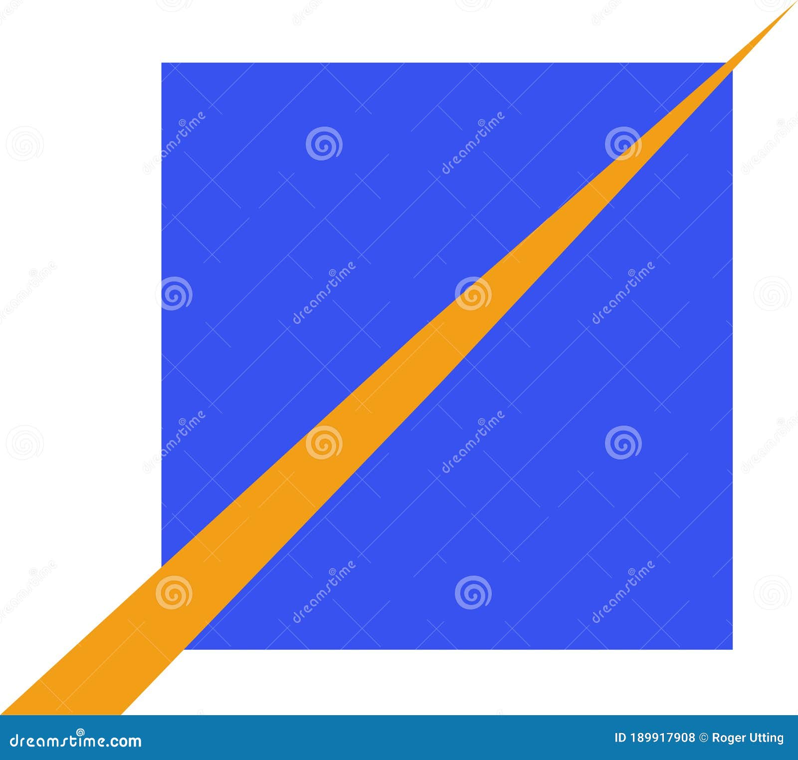 Diagonal Slash Across a Square for Use As a Logo Stock Illustration ...