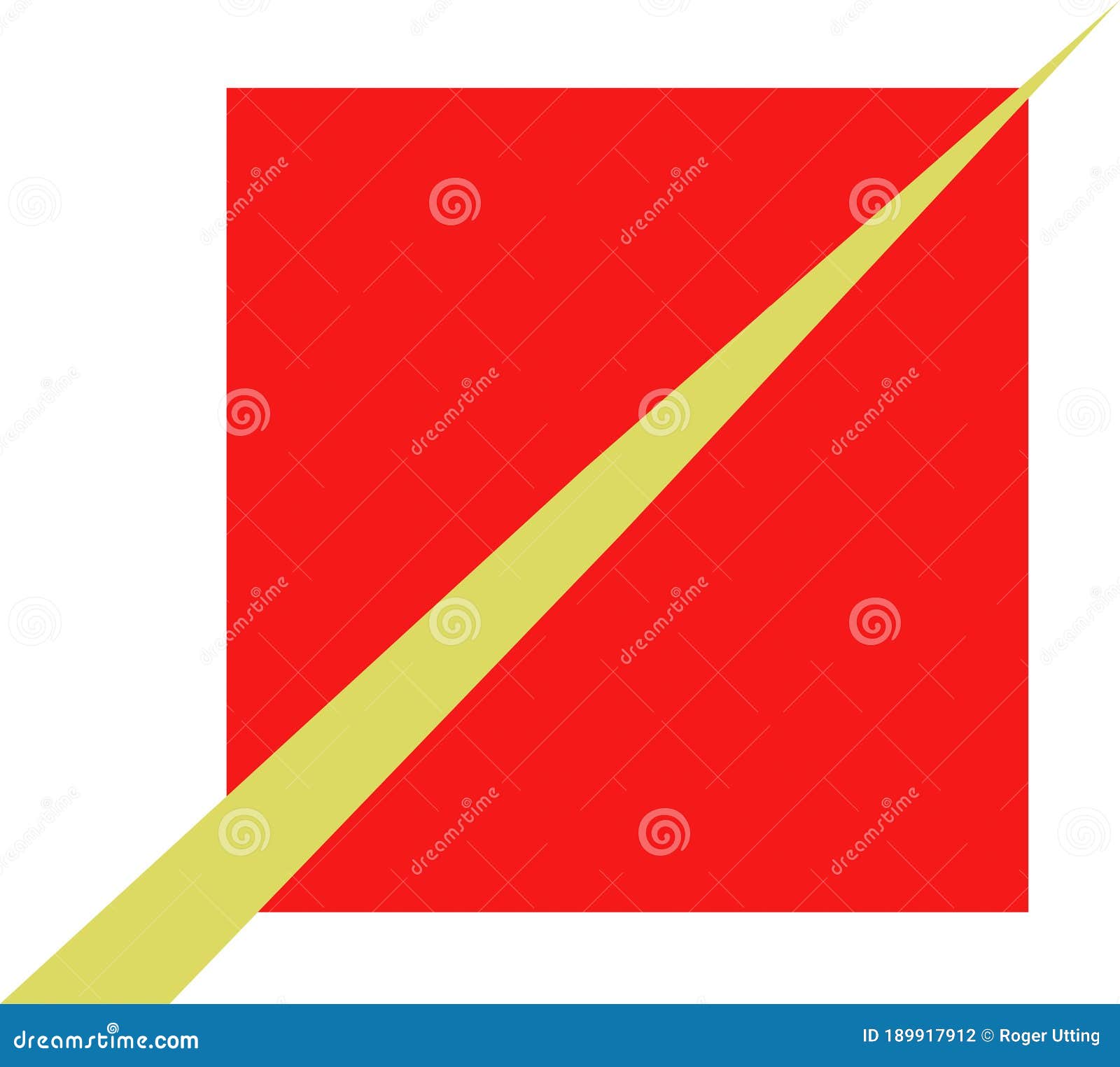 Diagonal Slash Across a Square for Use As a Logo Stock Illustration ...