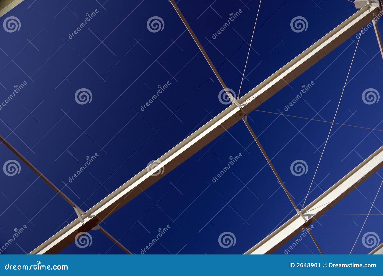 Diagonal Steel Beams stock image. Image of diagonal, sunlit - 2648901
