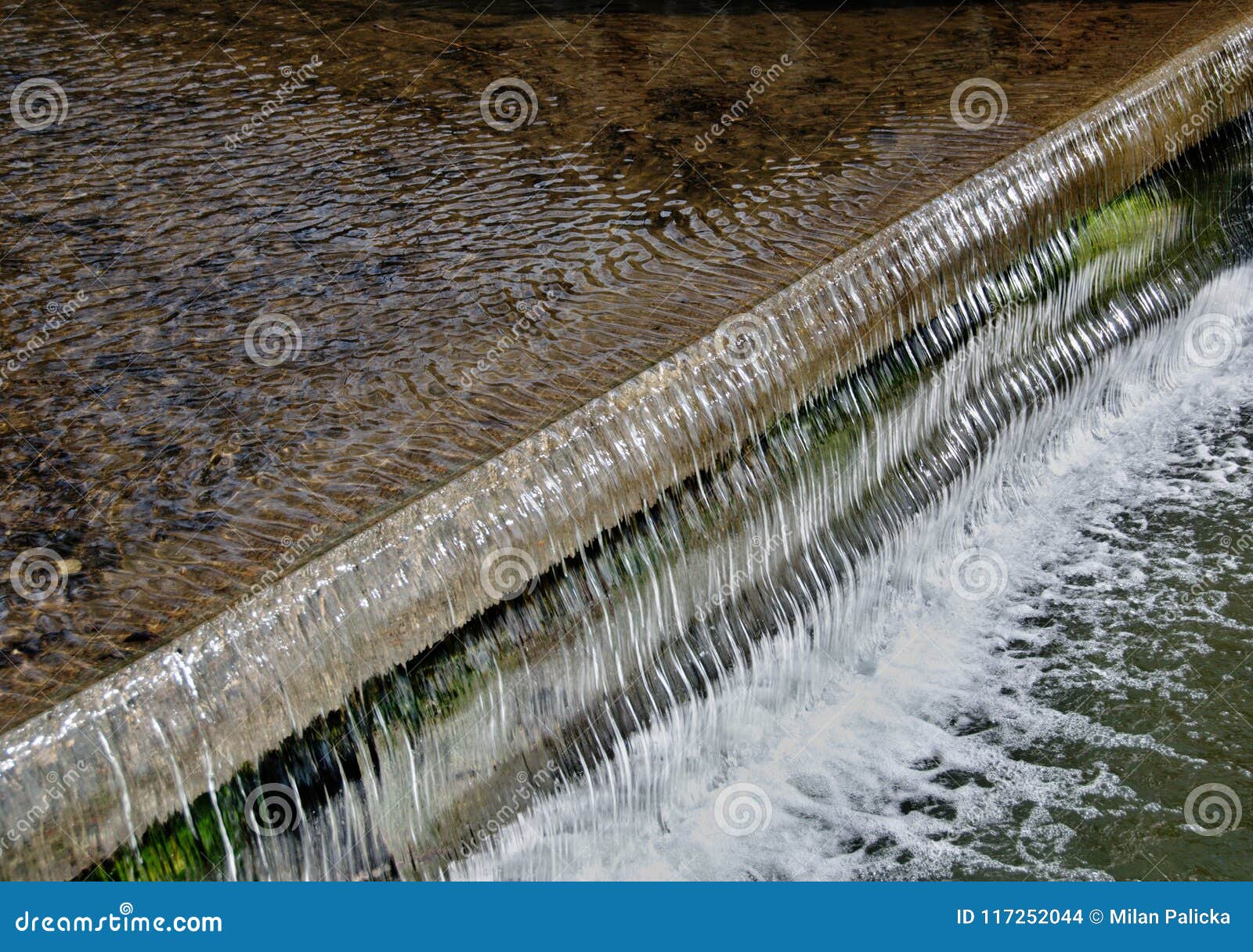 Diagonal stream weir stock photo. Image of swirl, edge - 117252044