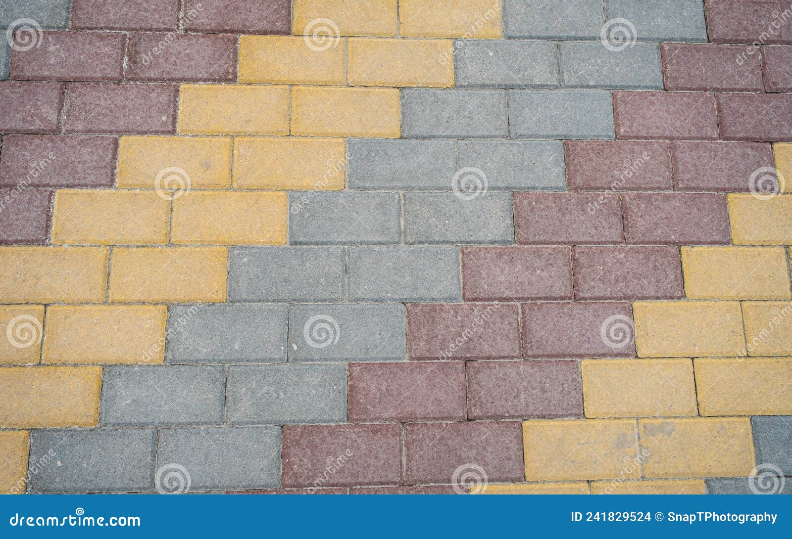 Diagonal Striped Coloured Sidewalk or Pavement Bricks Stock Photo ...
