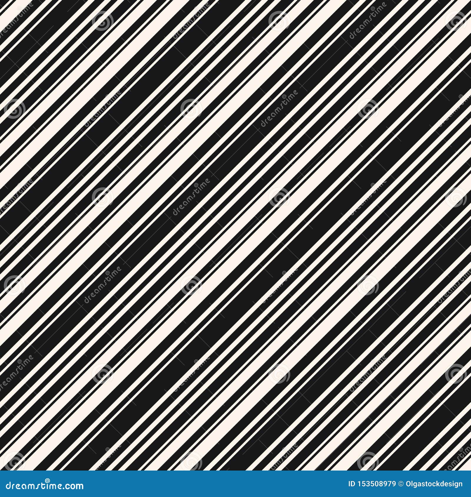 Diagonal Stripes Seamless Pattern. Simple Black and White Vector Lines ...