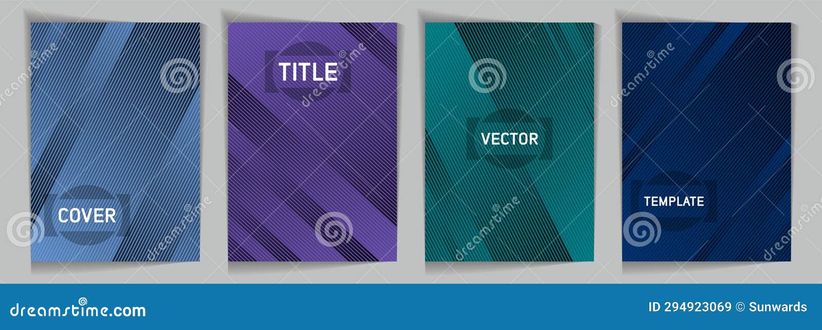 Diagonal Stripes Texture Metallic Gradient Vector Cover Page Templates ...