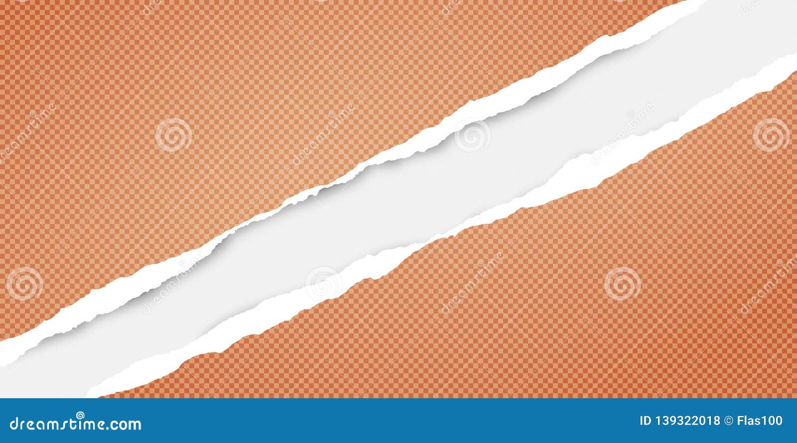 Diagonal Torn Orange Squared Paper Strips for Text or Message are on ...