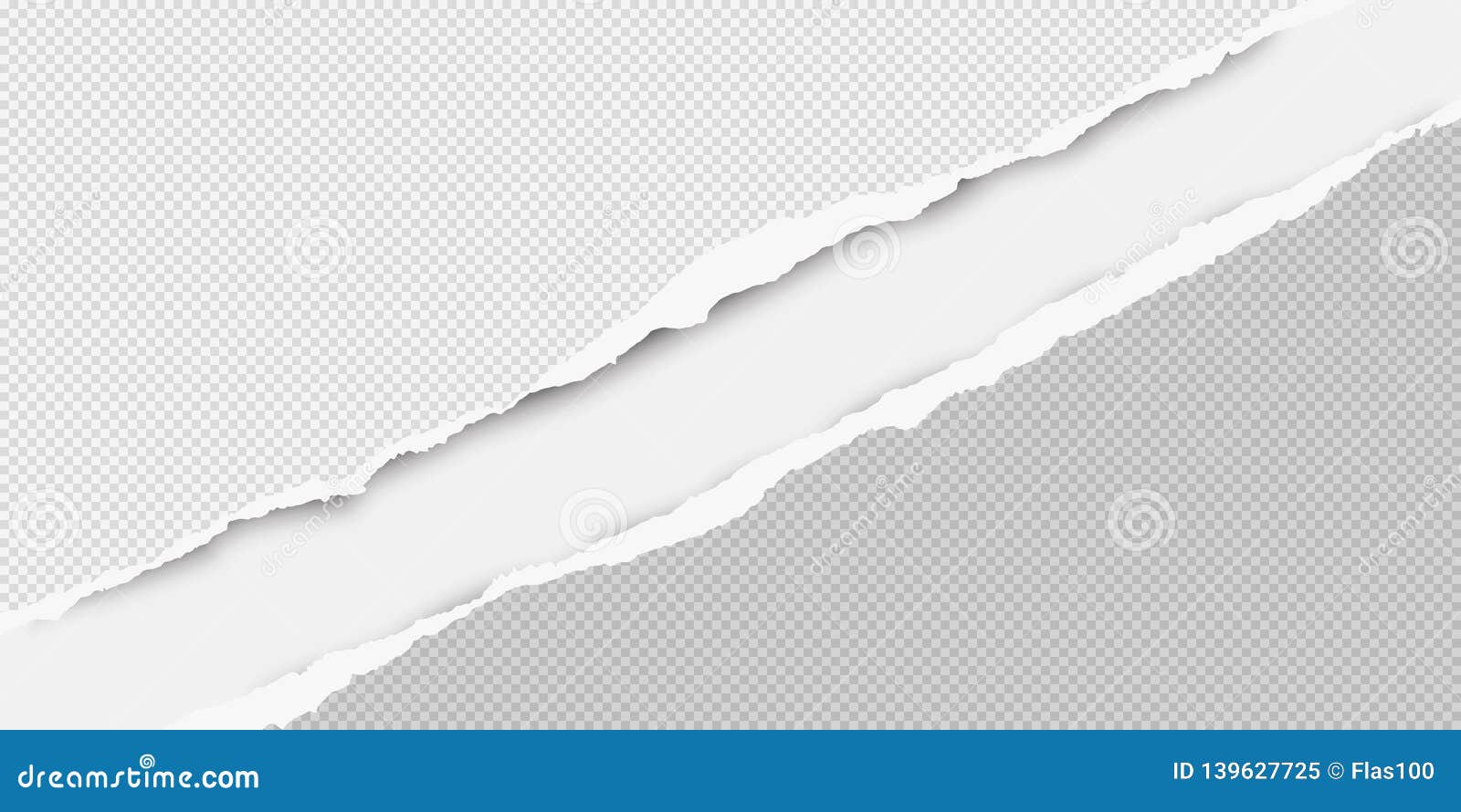 Diagonal Torn White Squared Paper Strips for Text or Message are on ...